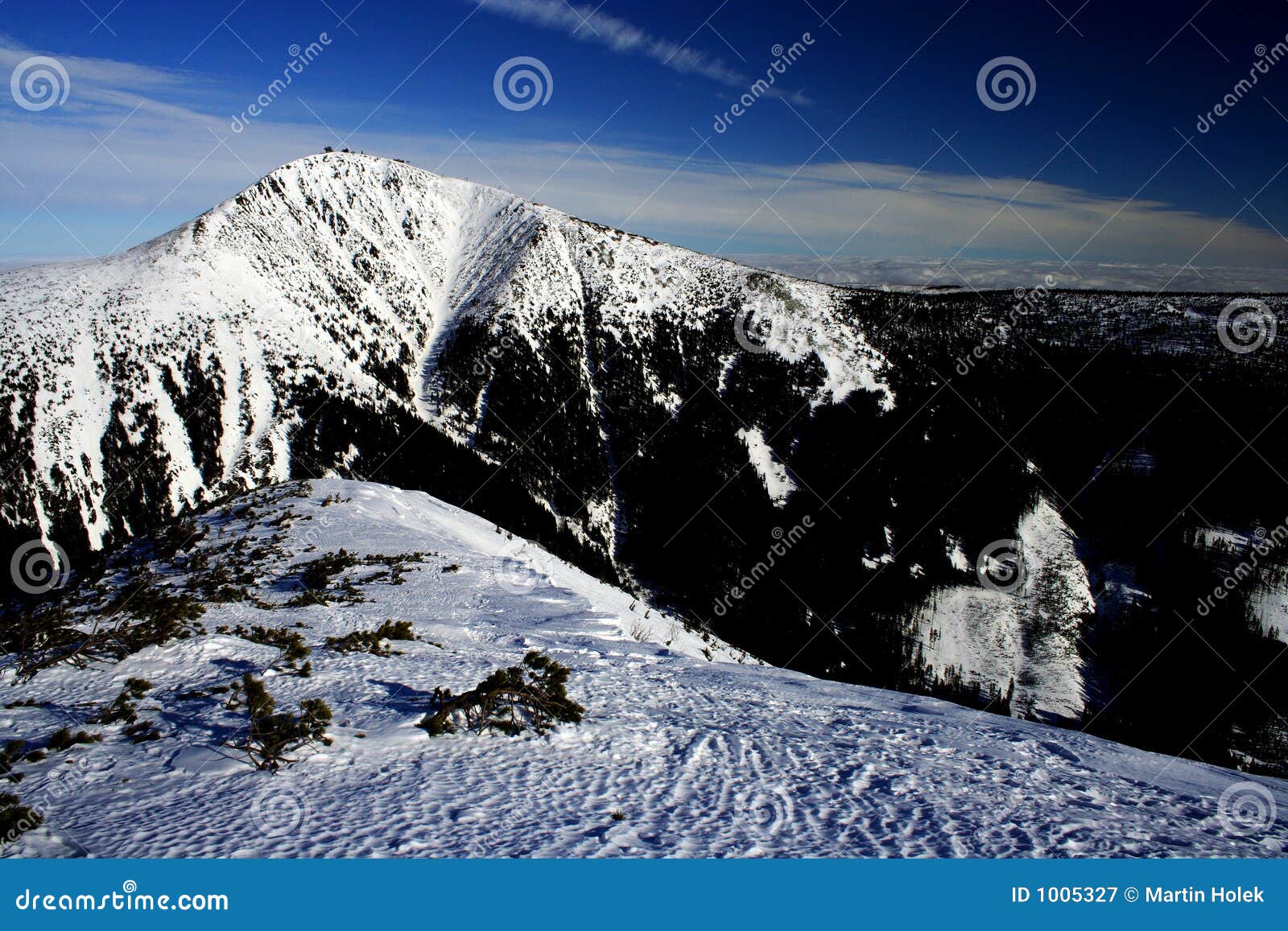 Winter in Giant mountains stock image. Image of forest - 1005327