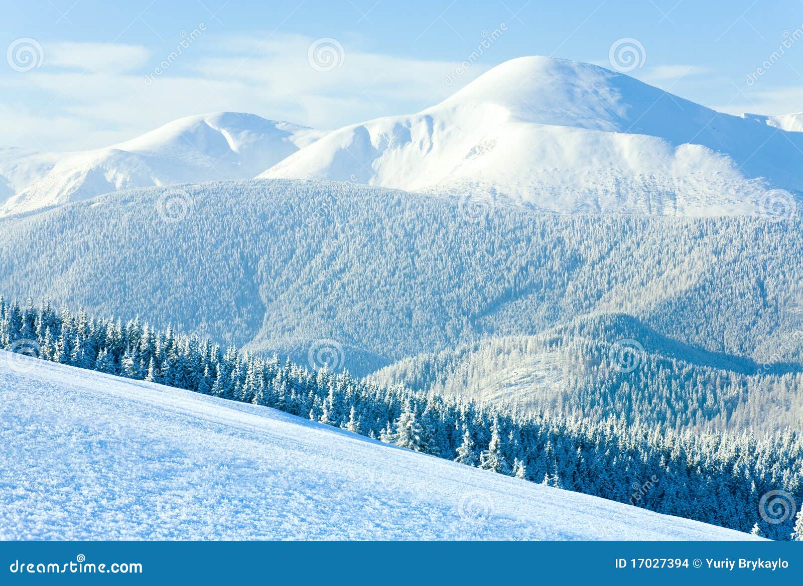 Winter Goverla Mount View (Ukraine) Stock Photo - Image of morning ...