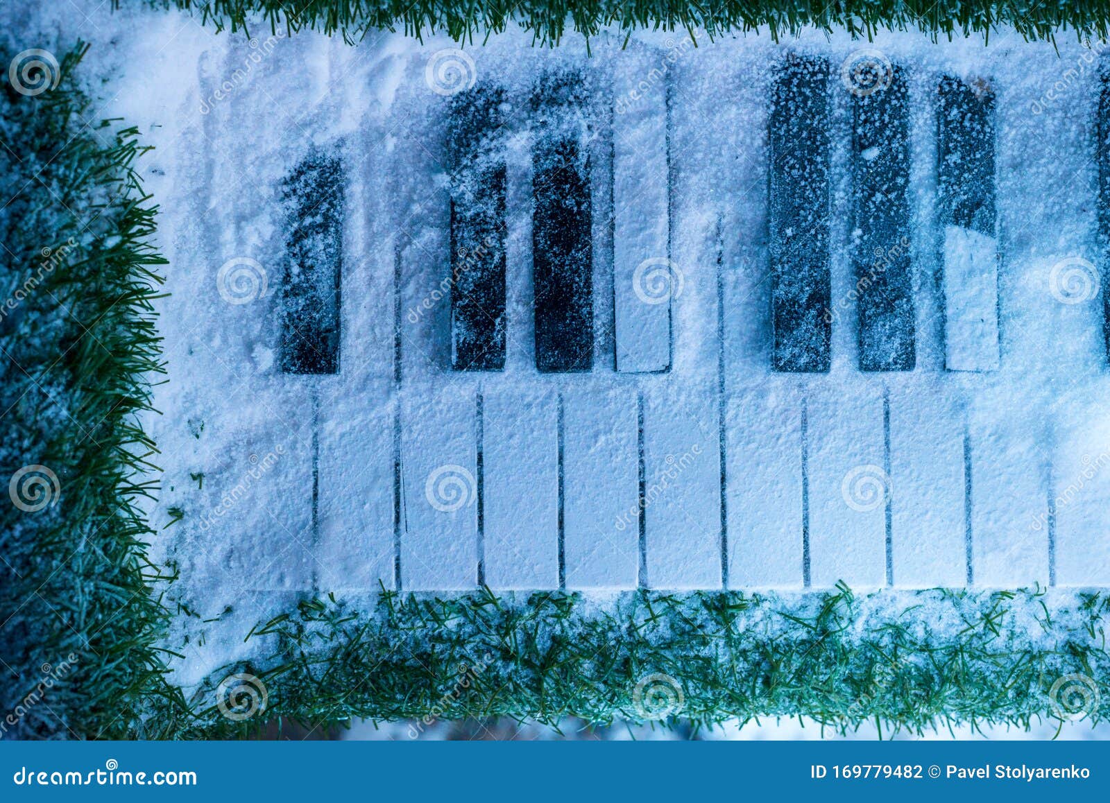 Winter Grand Piano in the Snow Stock Photo - Image of design, aged ...