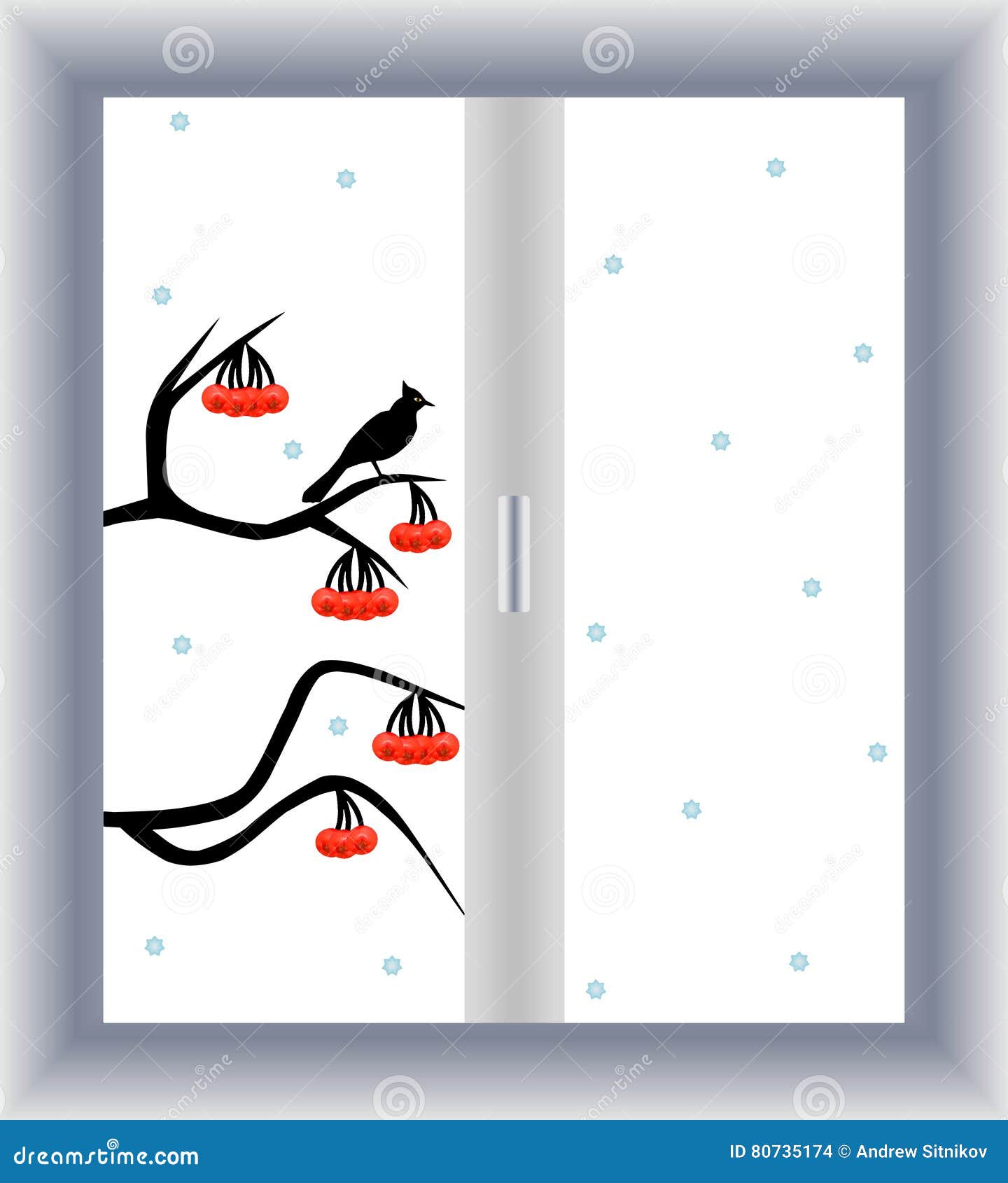 Winter has come stock illustration. Illustration of snowflakes - 80735174