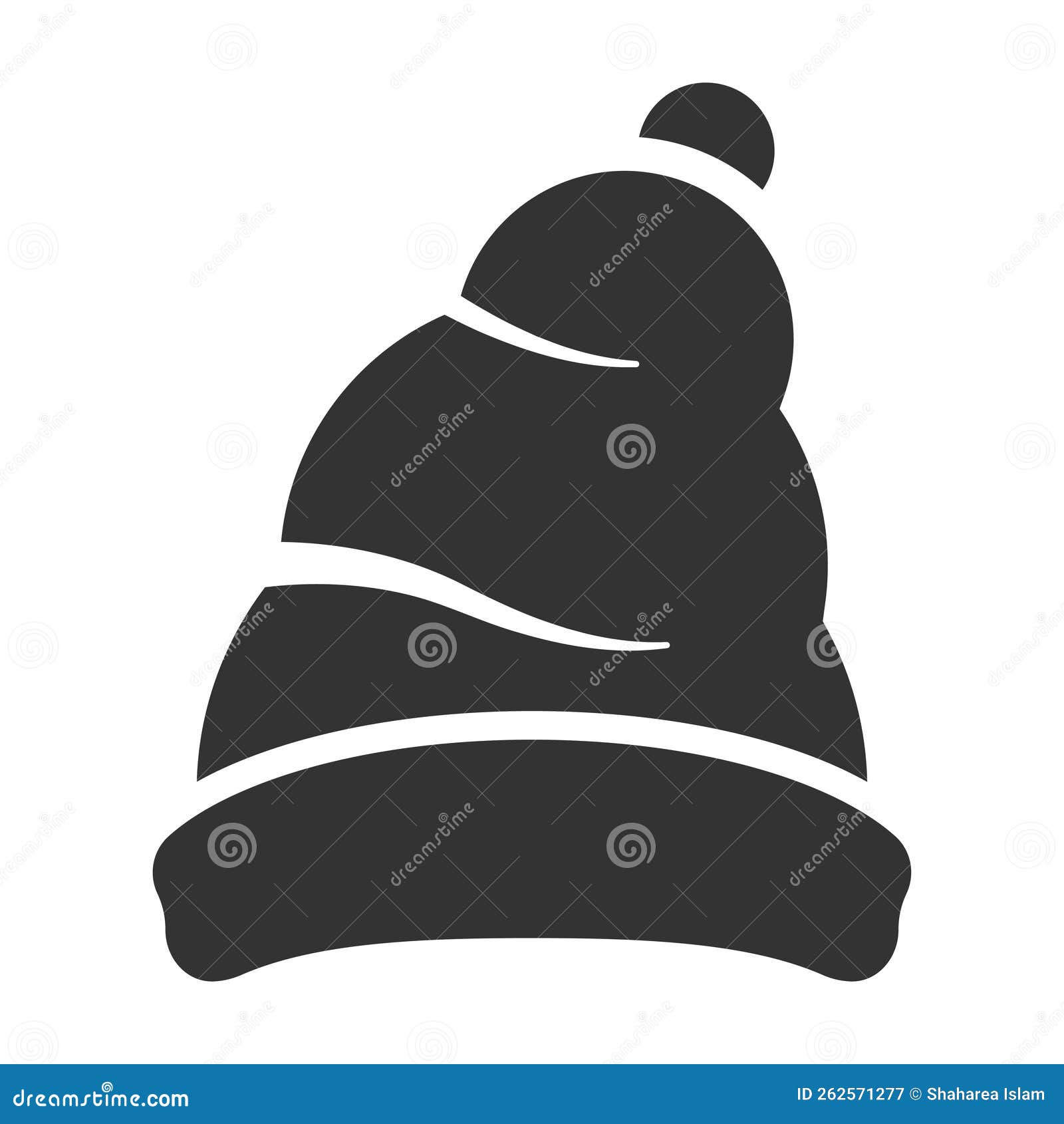Winter hat icon stock vector. Illustration of clothing - 262571277