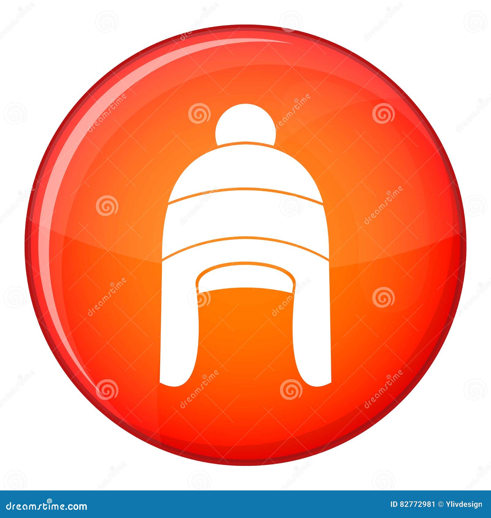 Winter Hat Icon, Flat Style Stock Vector - Illustration of head, icon ...