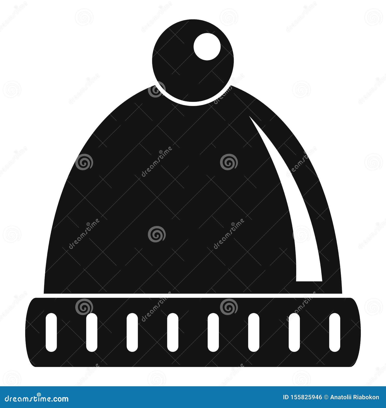 Winter Hat Icon, Simple Style Stock Vector - Illustration of snow, cute ...