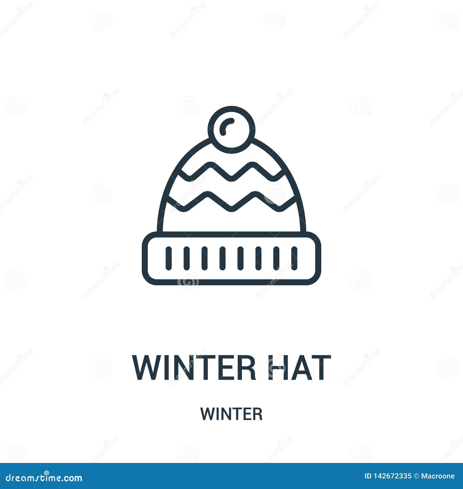 Winter Hat Icon Vector from Winter Collection. Thin Line Winter Hat ...