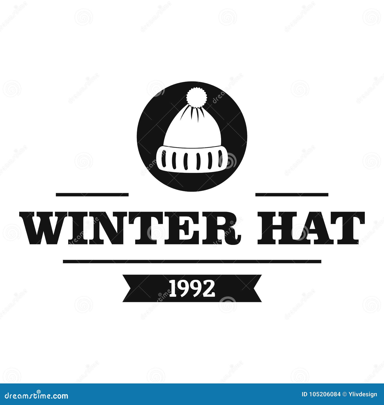 Winter Hat Logo, Simple Black Style Stock Vector - Illustration of ...