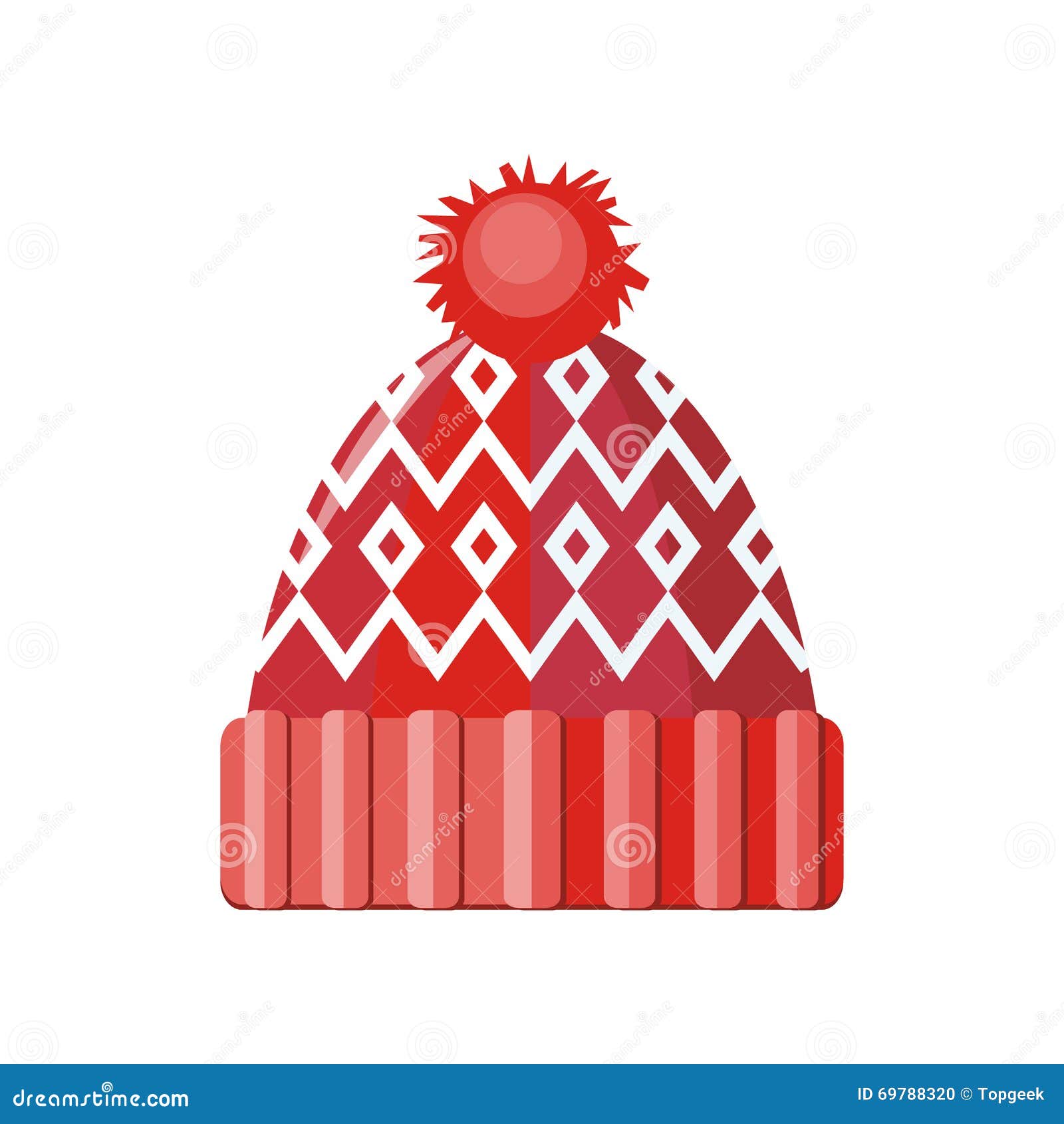 Winter Hat stock vector. Illustration of cartoon, protection - 69788320