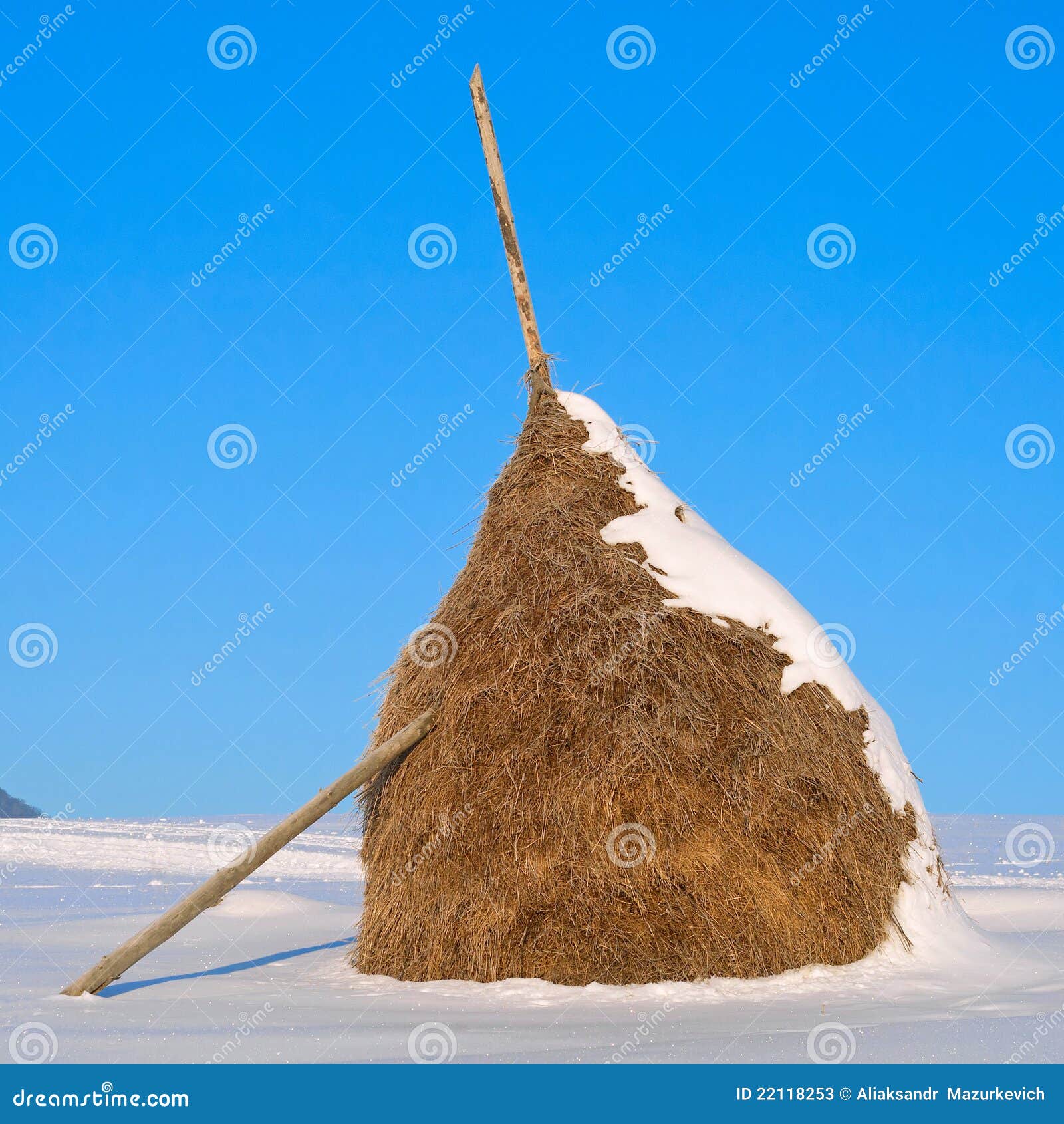Winter haystack stock image. Image of harvest, frozen - 22118253