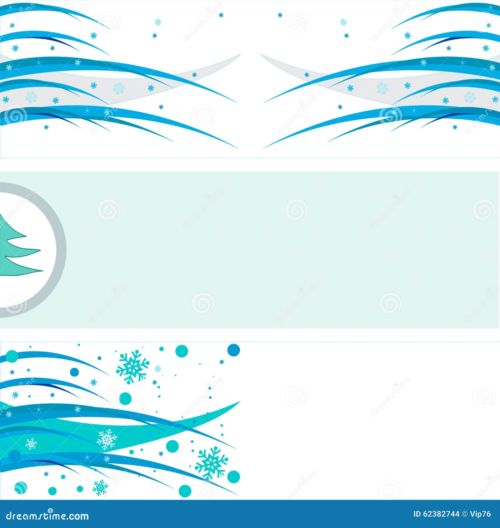 Winter headers stock vector. Illustration of blue, beautiful - 62382744