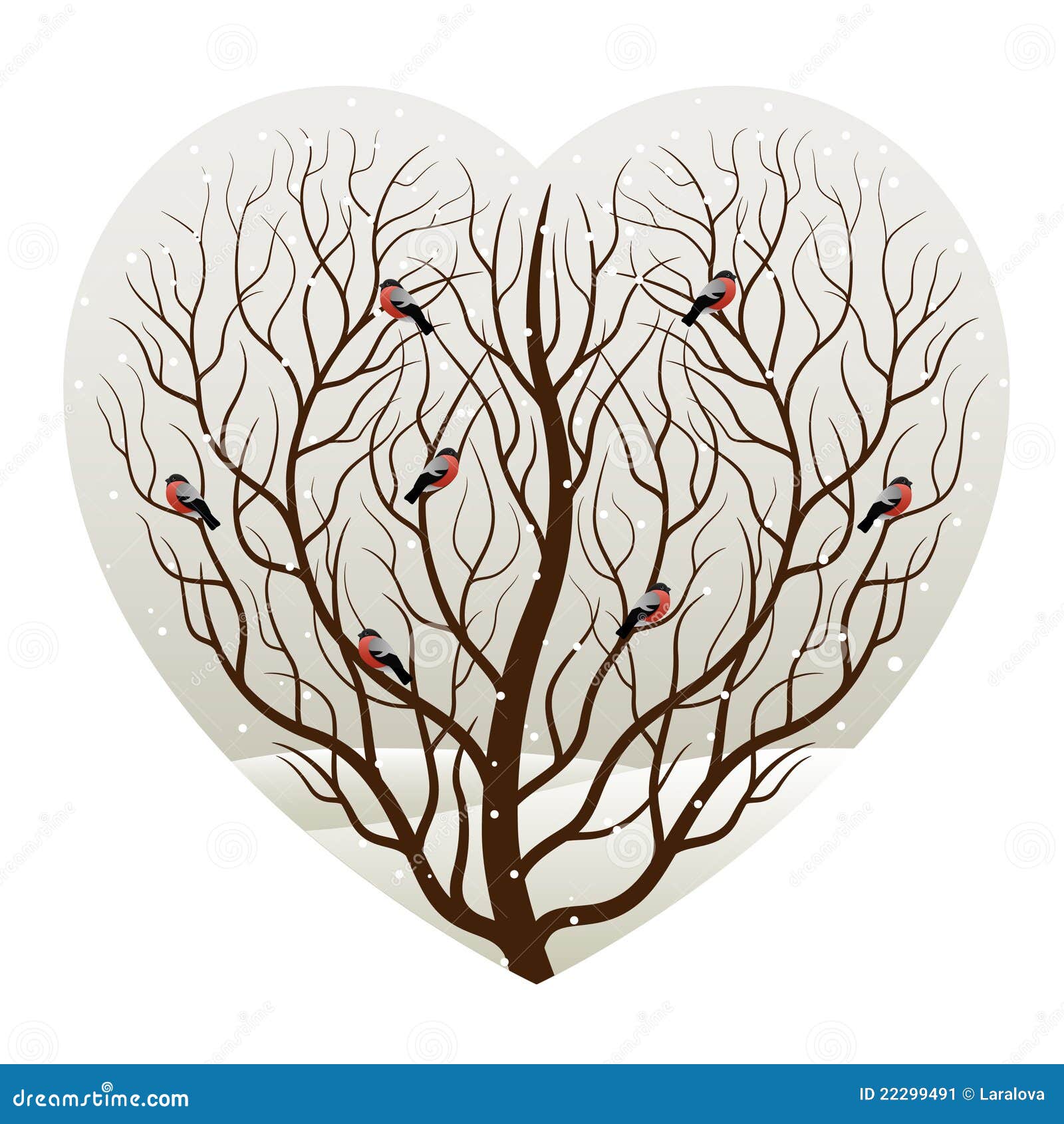 Winter in heart stock vector. Illustration of creative - 22299491