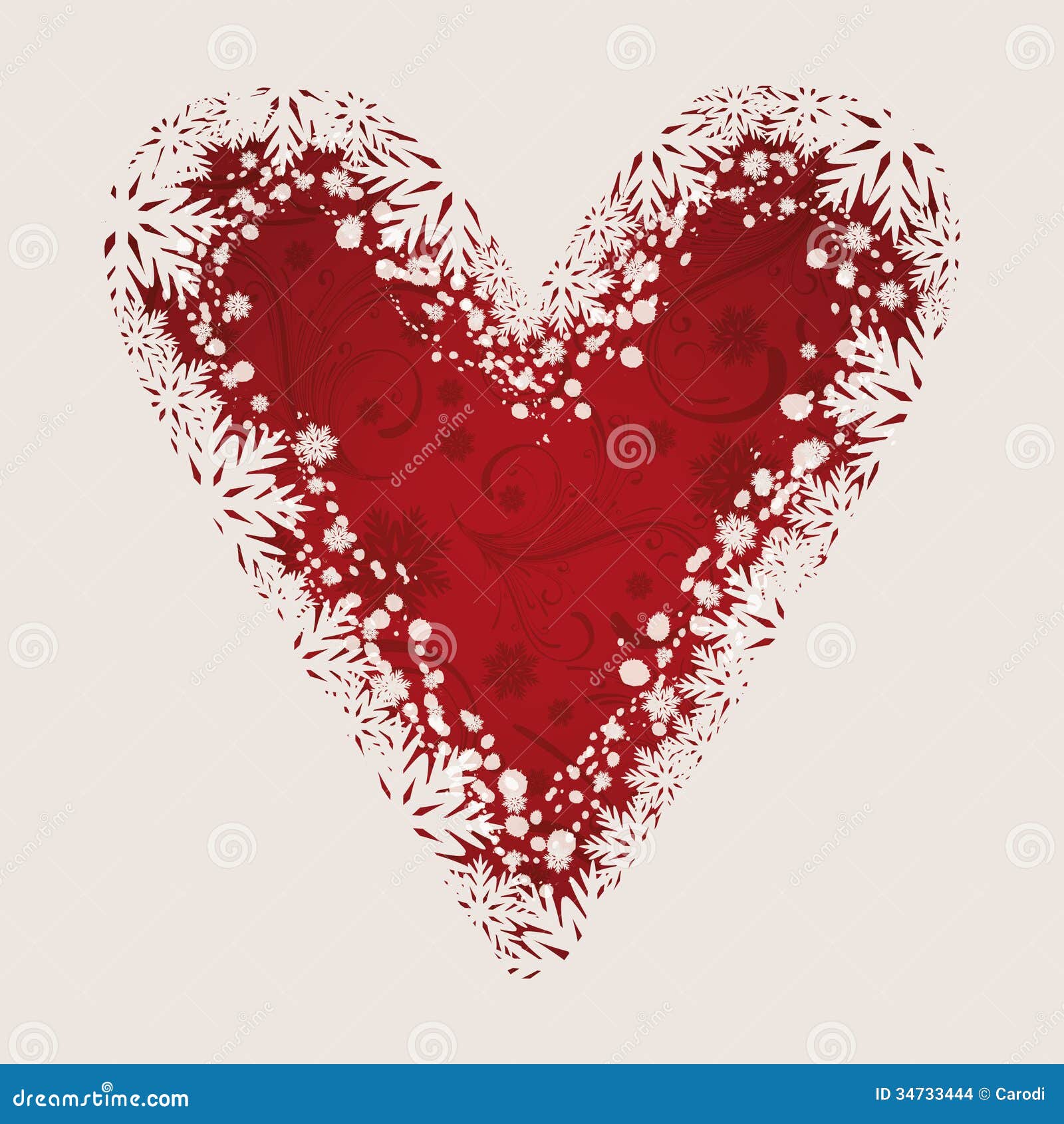 Winter heart card stock illustration. Illustration of backdrop - 34733444