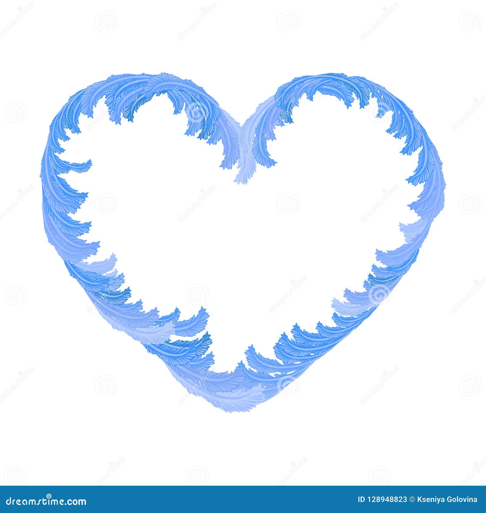Winter heart-shaped frame stock vector. Illustration of beauty - 128948823