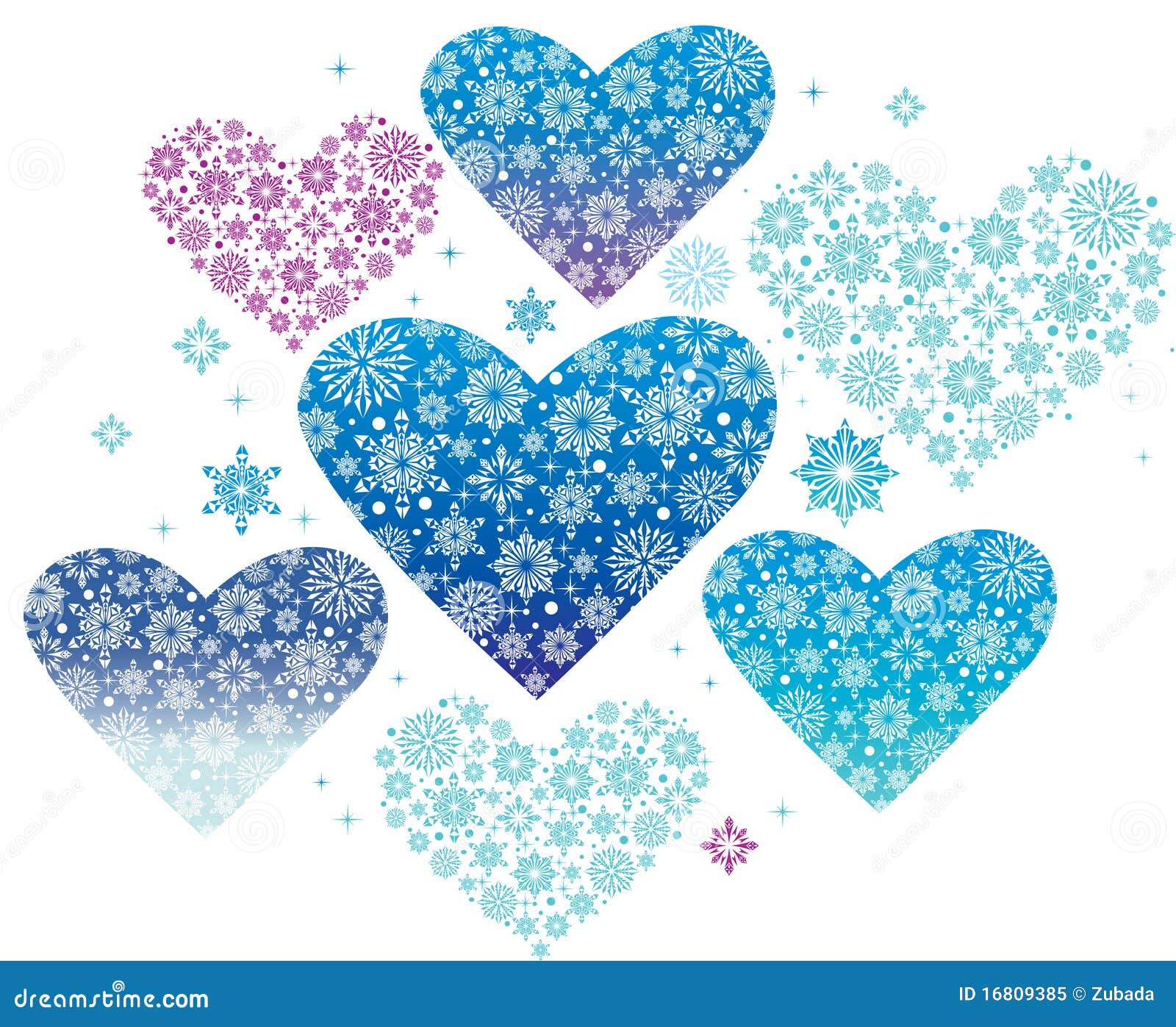 Winter hearts stock vector. Illustration of cupcake, chocolate - 16809385