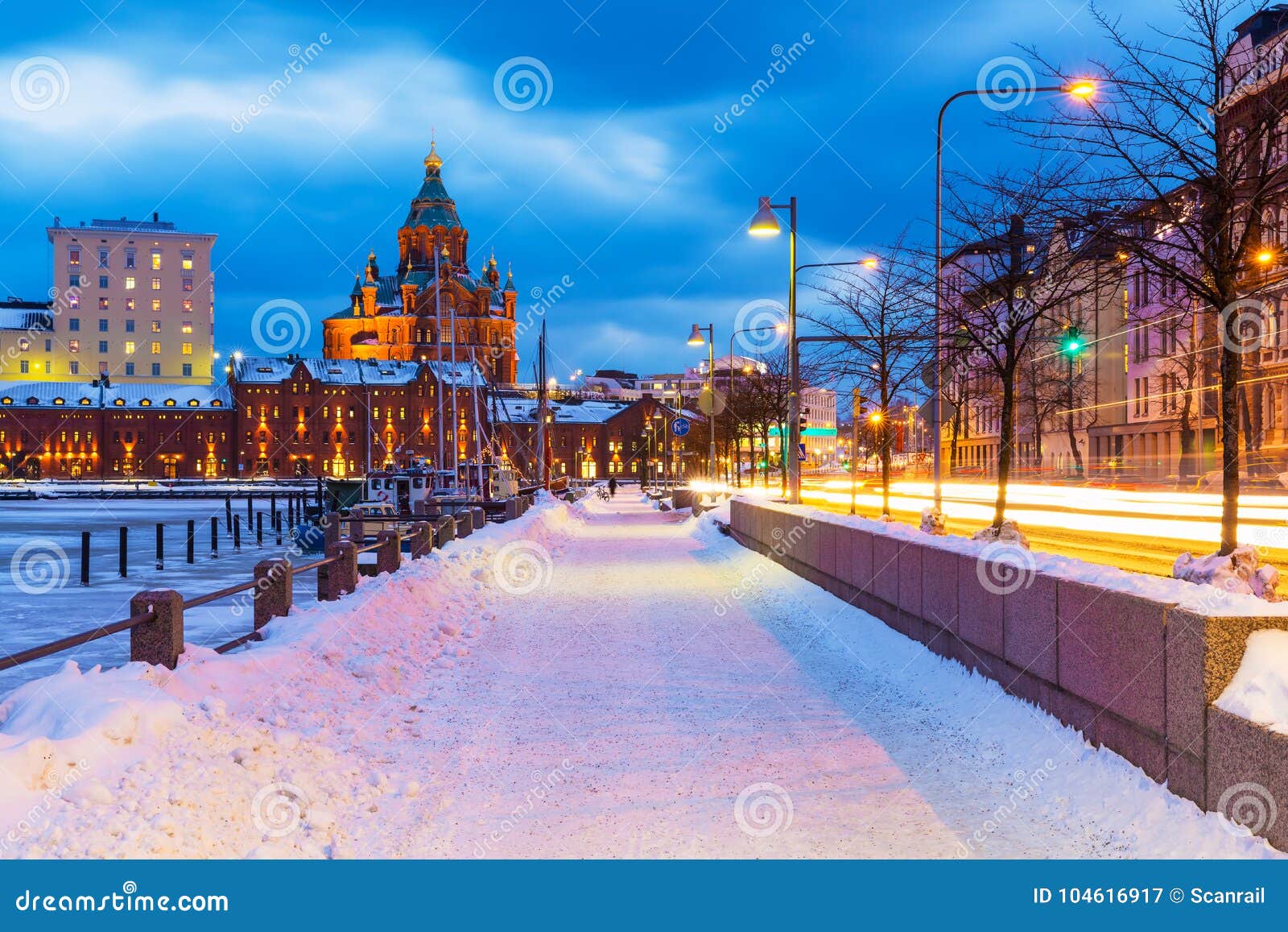Winter in Helsinki stock image. Image of outdoor, light - 104616917