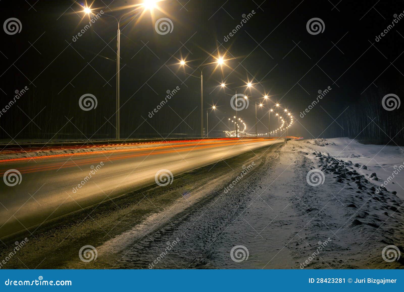 Winter highway stock image. Image of angle, fast, blue - 28423281