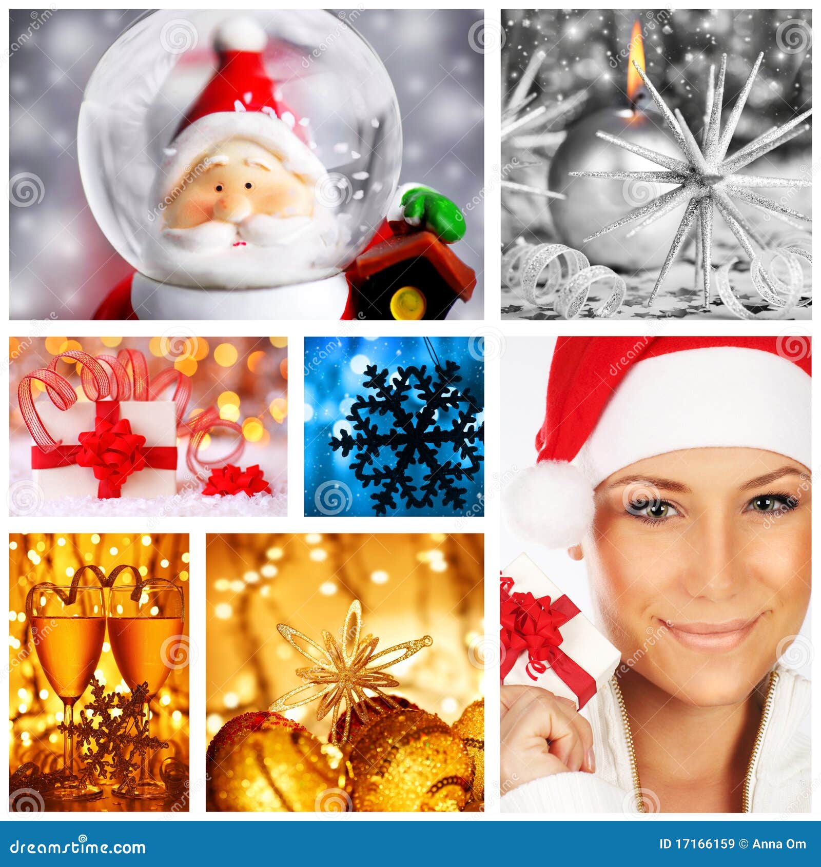 Winter Holidays Concept Collage Stock Image - Image of female ...