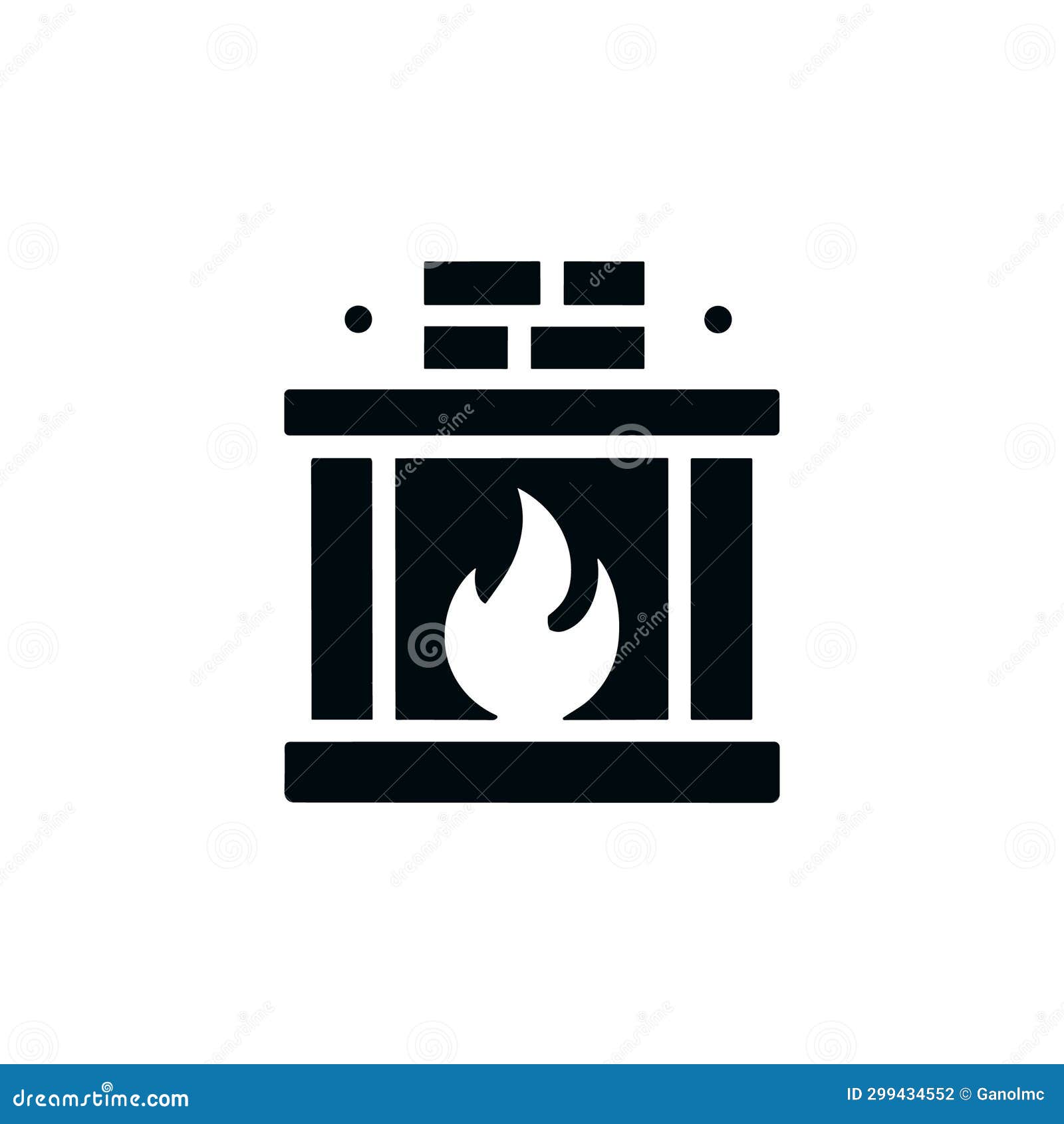 Winter Holidays. Fireplace Icon. Vector Stock Illustration ...