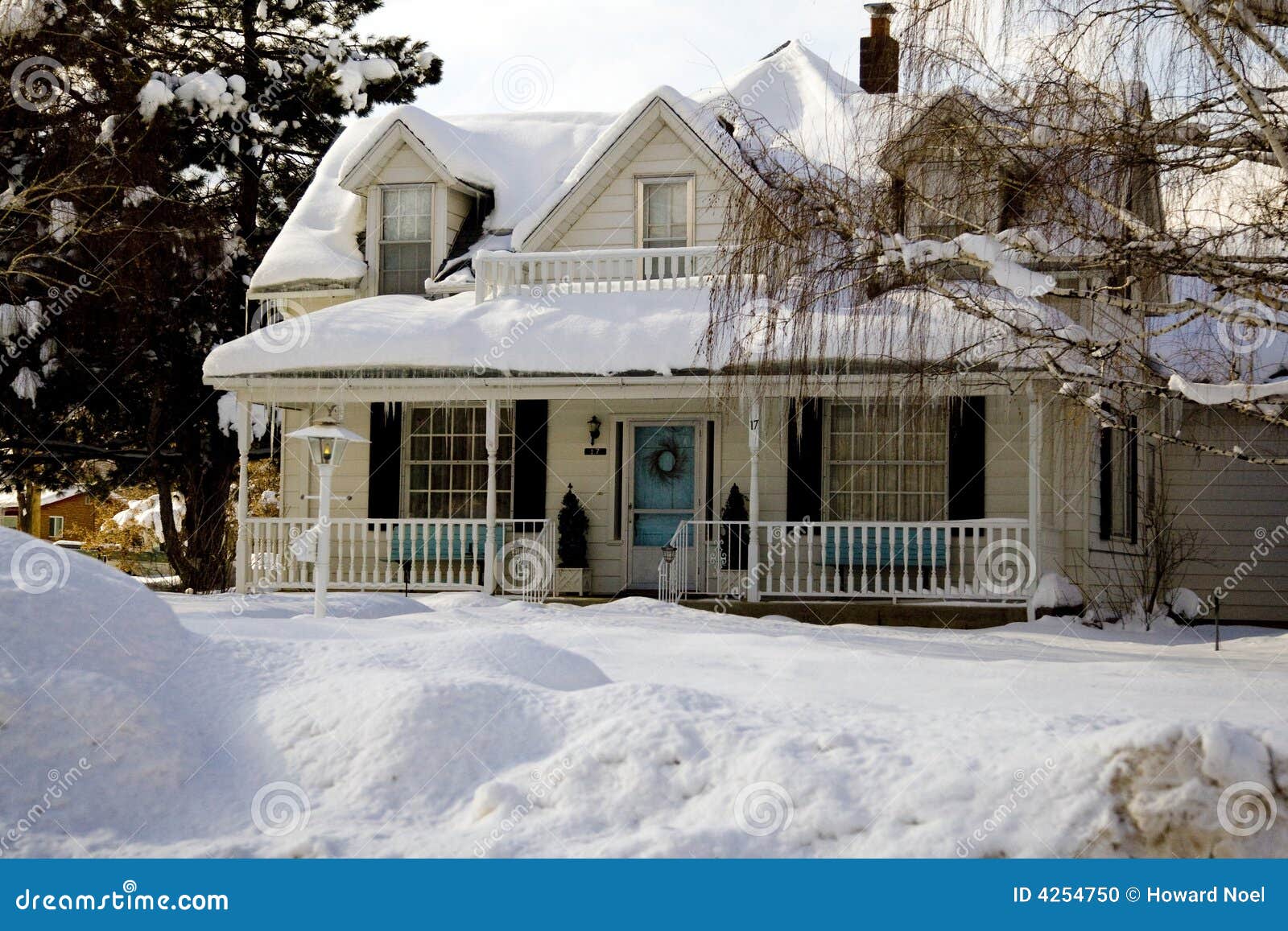 Winter Home stock photo. Image of farm, peace, winter - 4254750