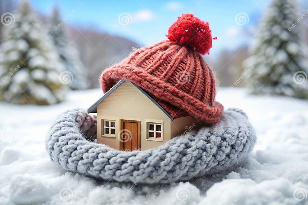 Winter Home Heating Concept Stock Illustration - Illustration of ...
