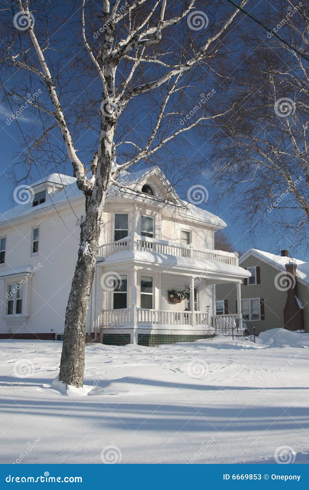 Winter Homestead stock image. Image of structure, large - 6669853