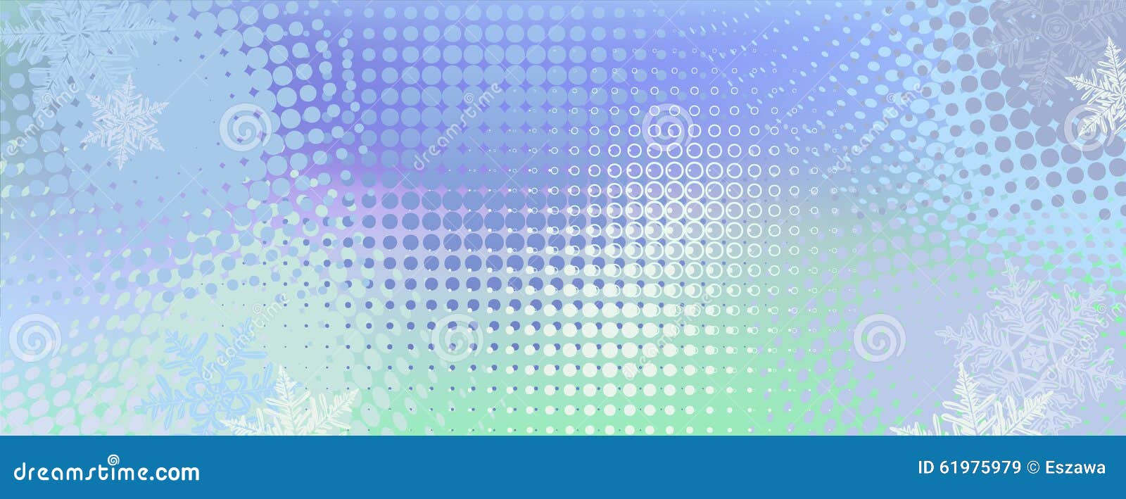 Winter Horizontal Banner with Snowflakes Stock Vector - Illustration of ...