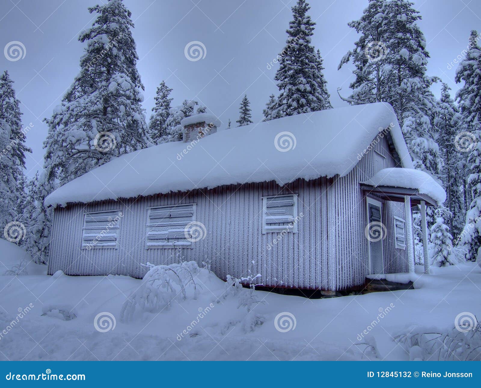 Winter house stock photo. Image of cozy, hills, frozen - 12845132