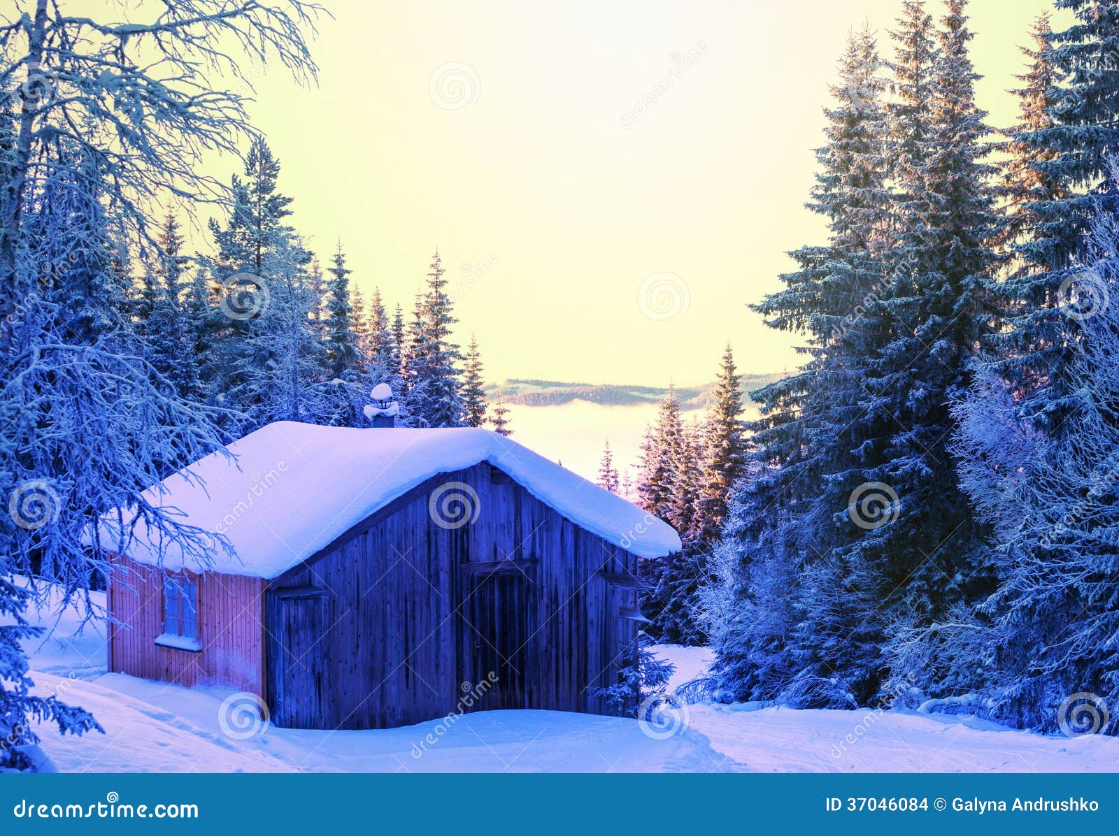 Winter hut stock photo. Image of resort, cowshed, cold - 37046084