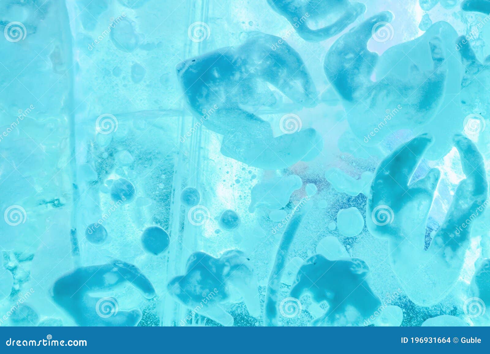 Winter Ice Background is Blue. Frost Pattern Stock Photo - Image of ...