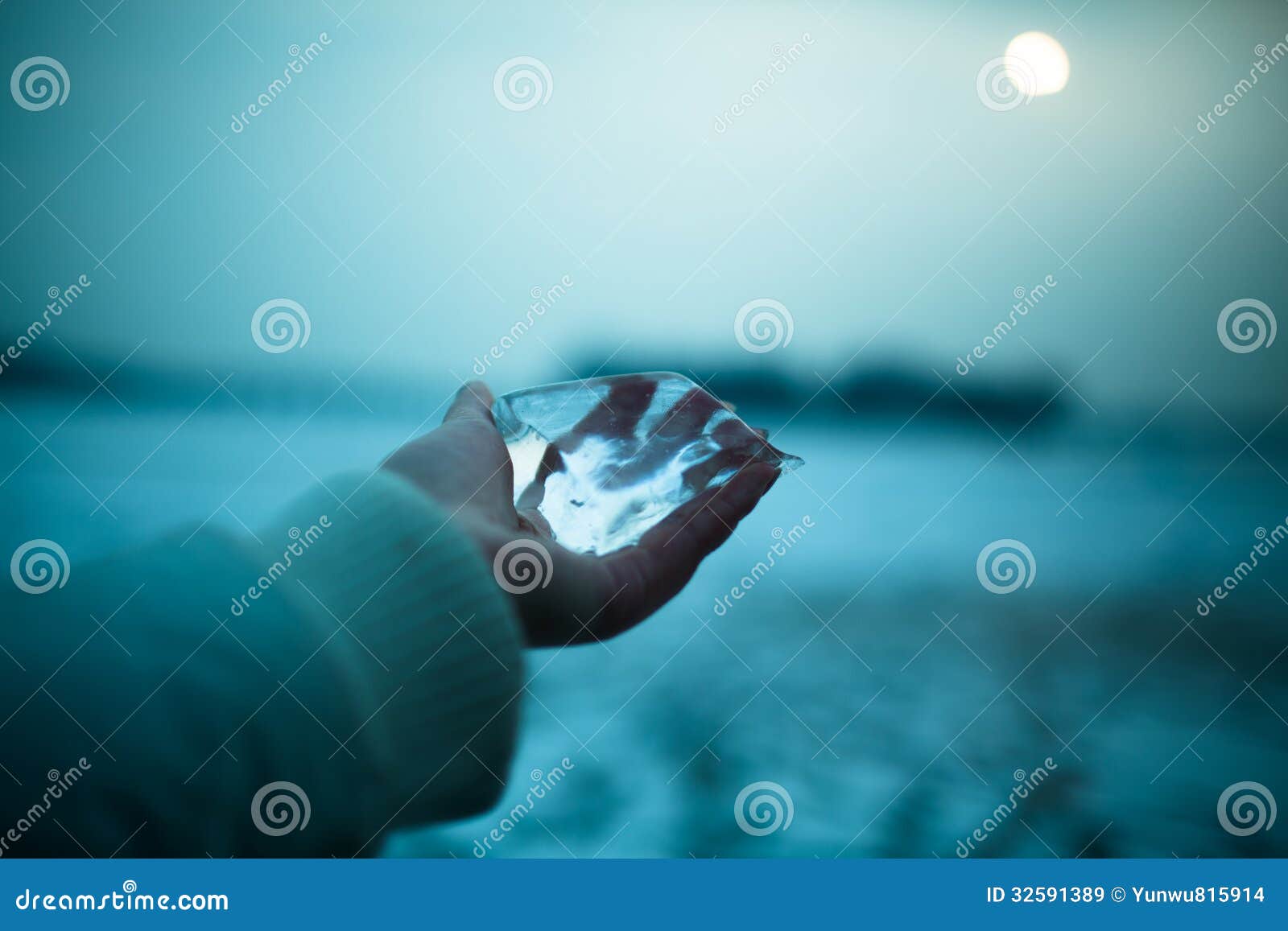 Winter and ice stock image. Image of cold, hand, blue - 32591389
