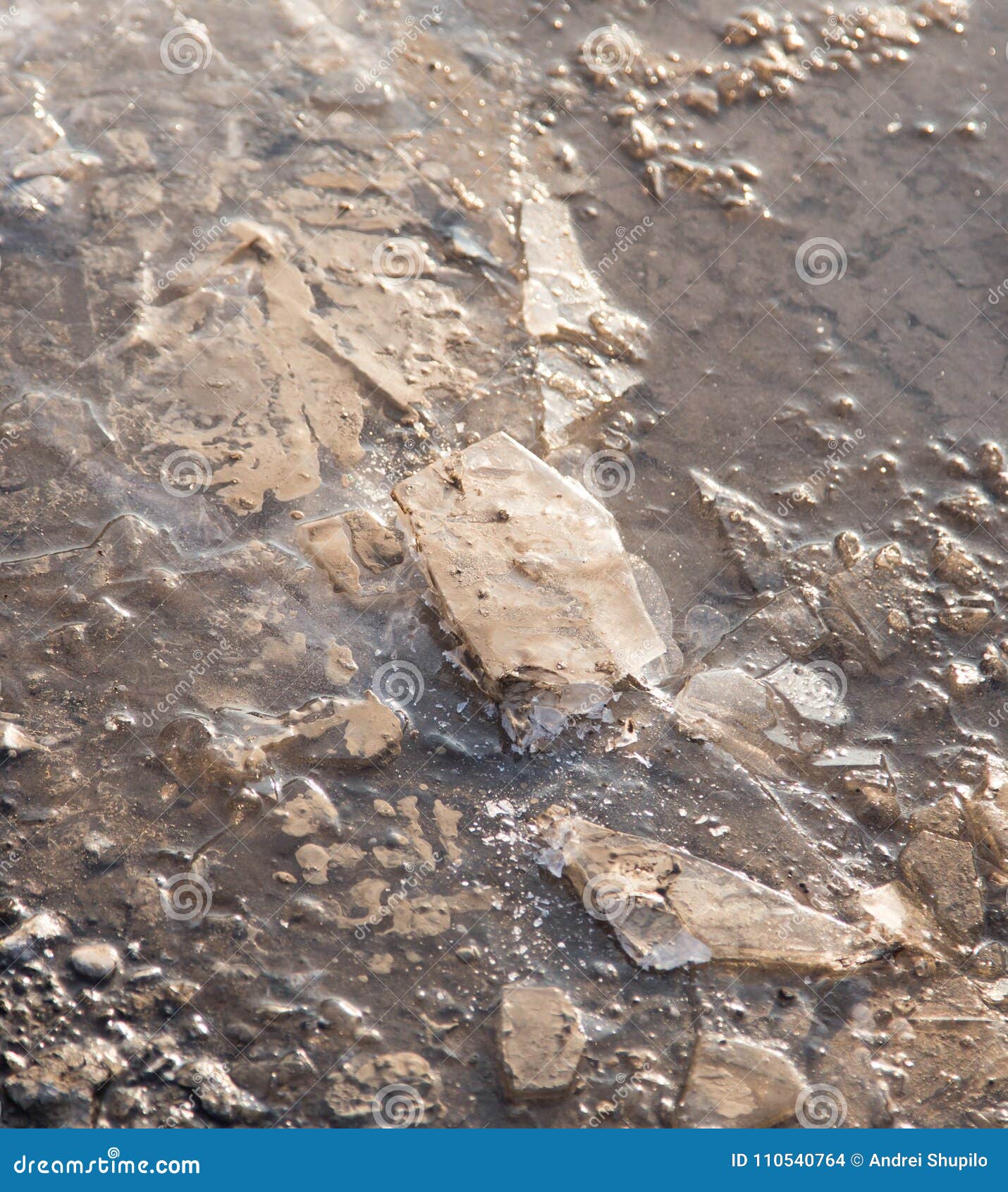Winter Ice on the Ground As a Background Stock Photo - Image of ...