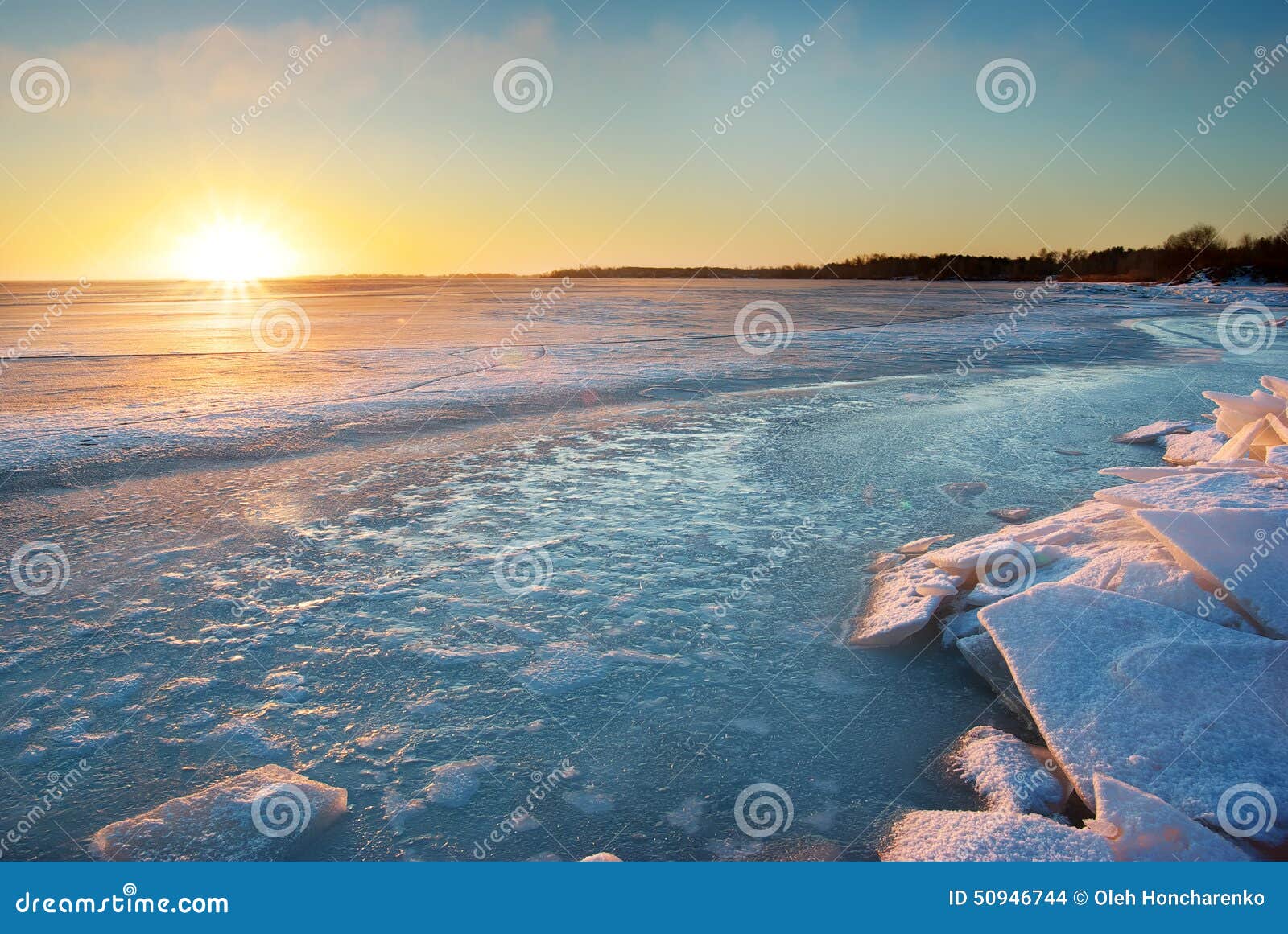 Winter ice stock photo. Image of light, morning, country - 50946744