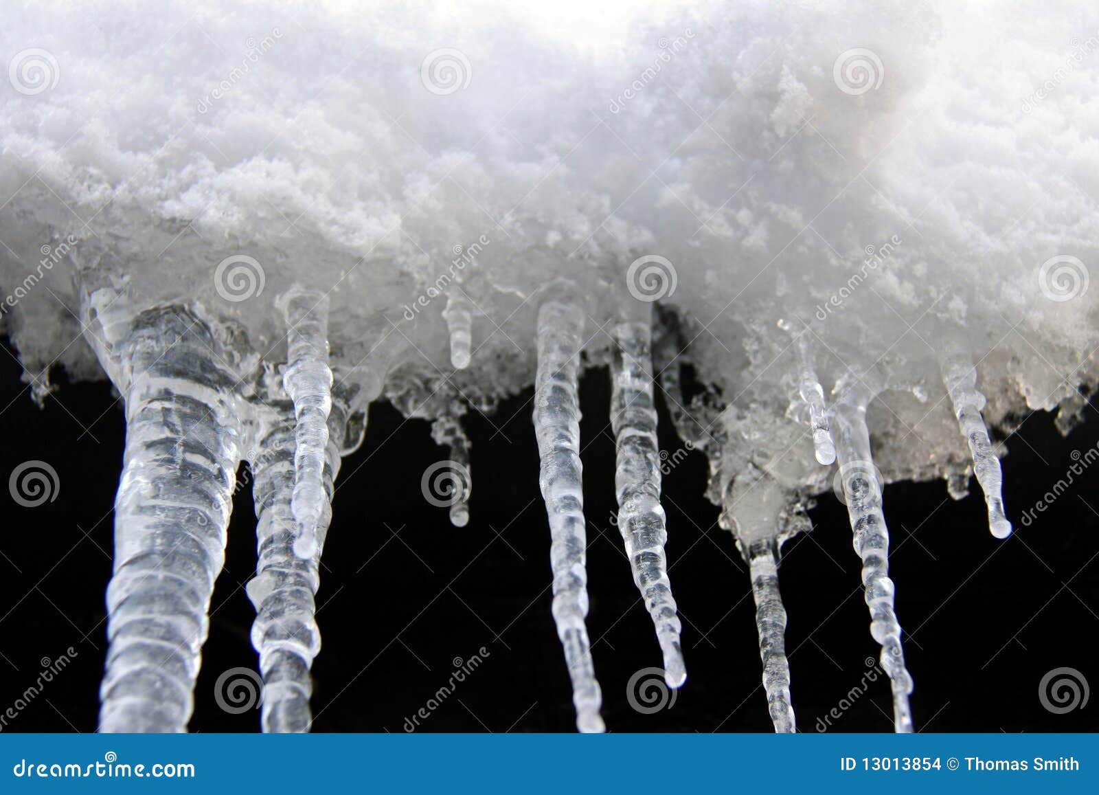 Winter Icicles and White Snow Stock Photo - Image of icicle, freeze ...