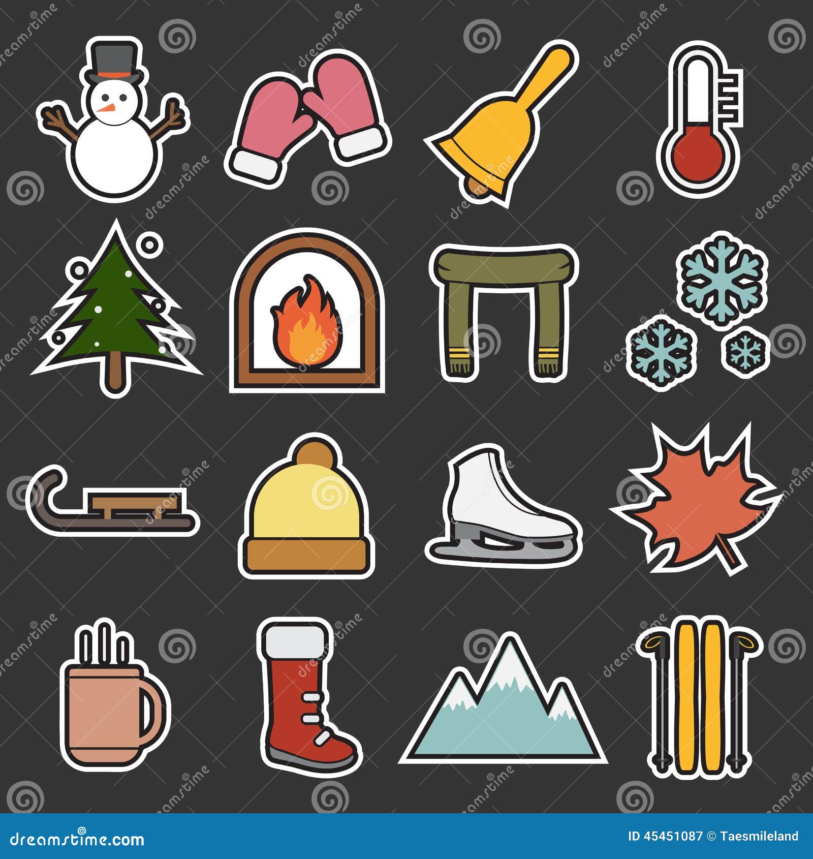 Winter icon stock vector. Illustration of thermometer - 45451087