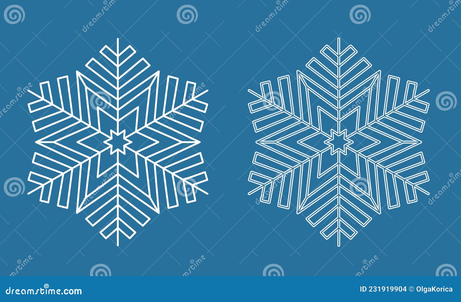 Winter Icy Snowflake Icon, Crystal Symbol Stock Vector - Illustration ...