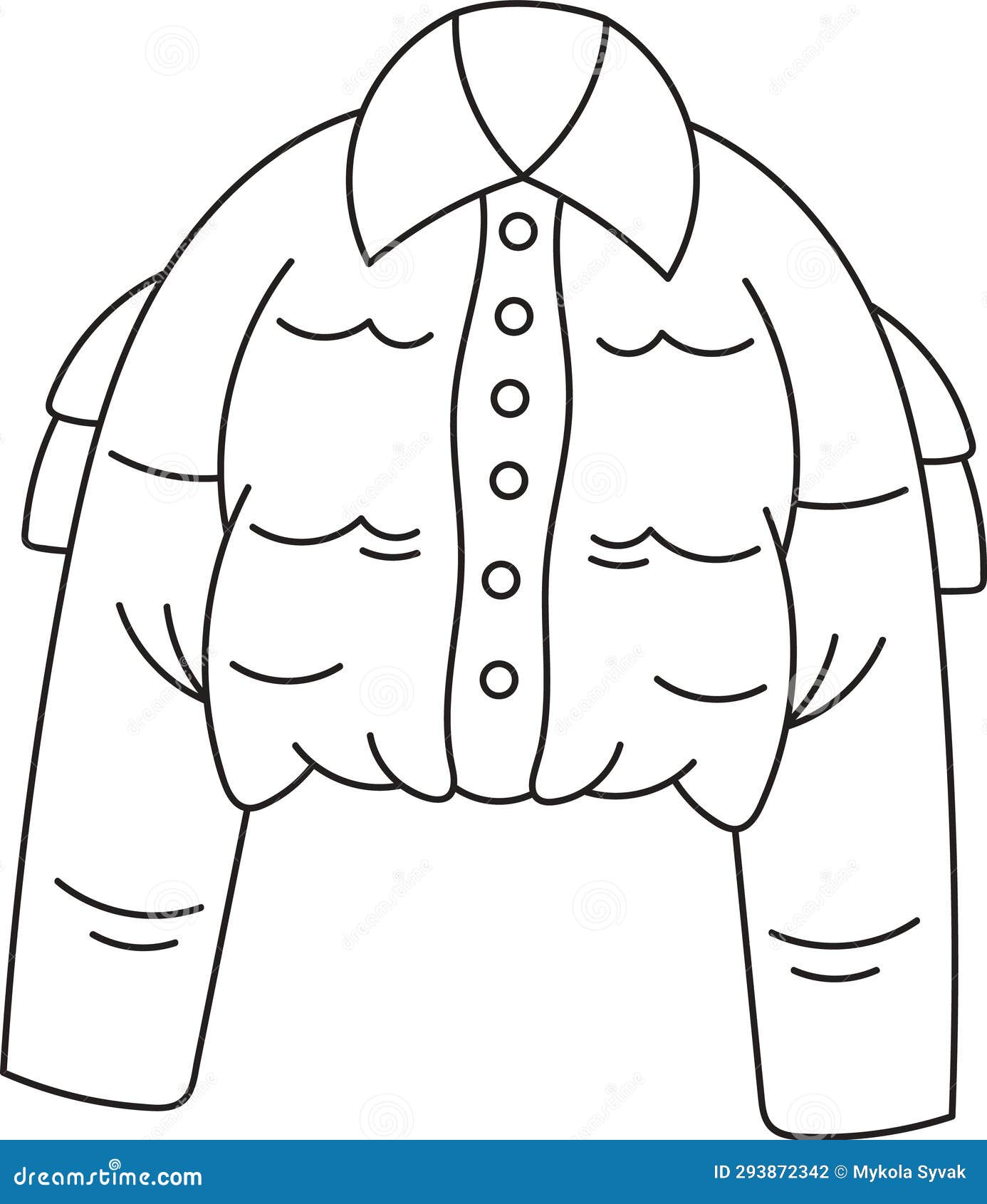 Winter Jacket Outline stock vector. Illustration of warm - 293872342