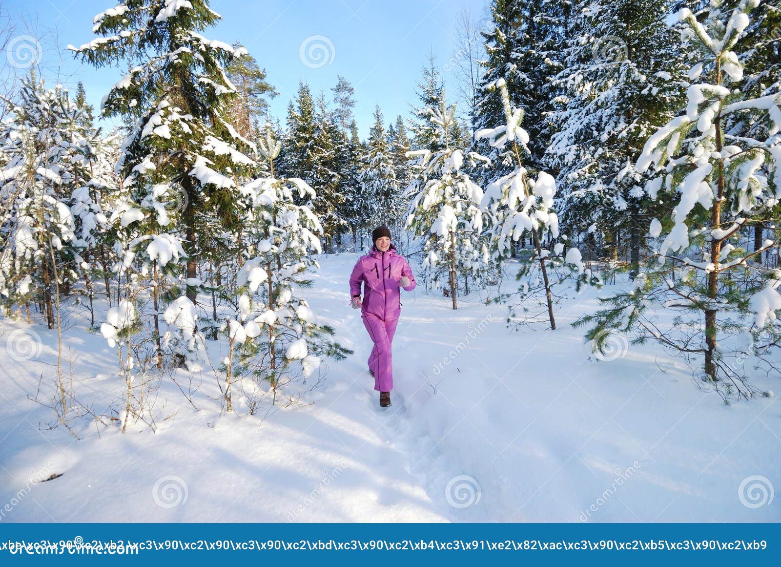 Winter jogging stock photo. Image of competitive, active - 12557266