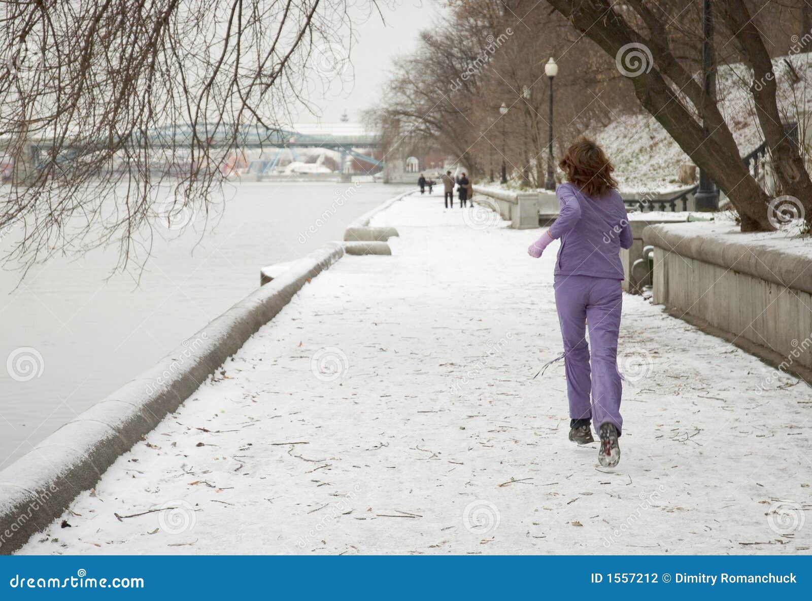 Winter jogging stock photo. Image of running, leisure - 1557212