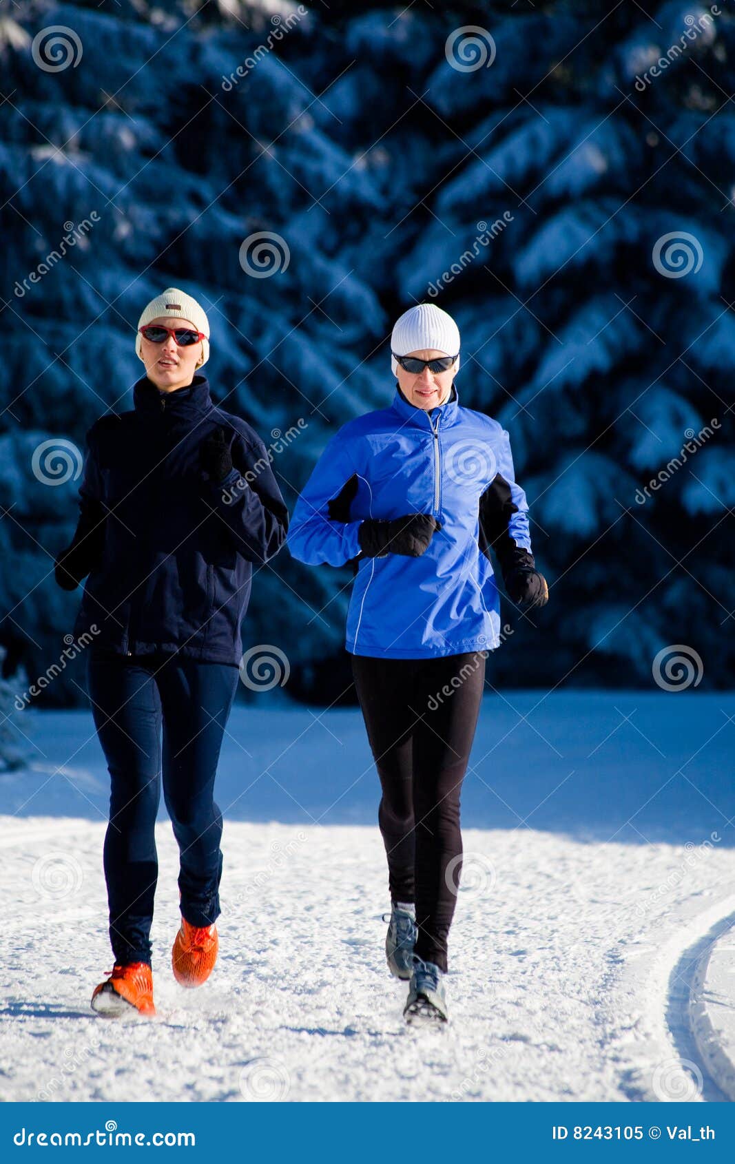 Winter jogging stock image. Image of training, activity - 8243105