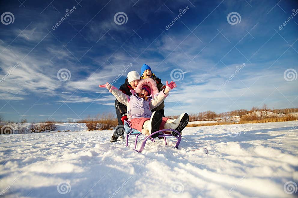 Winter joy stock image. Image of glad, people, friend - 25673461