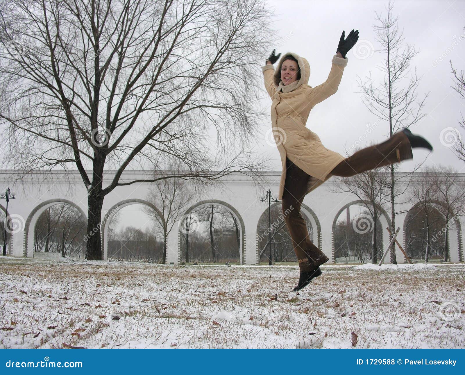 Winter jump girl stock photo. Image of legs, lifestyle - 1729588