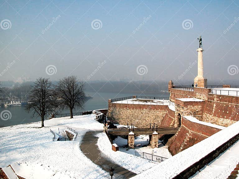 Winter in Kalemegdan stock photo. Image of winner, snow - 1140170