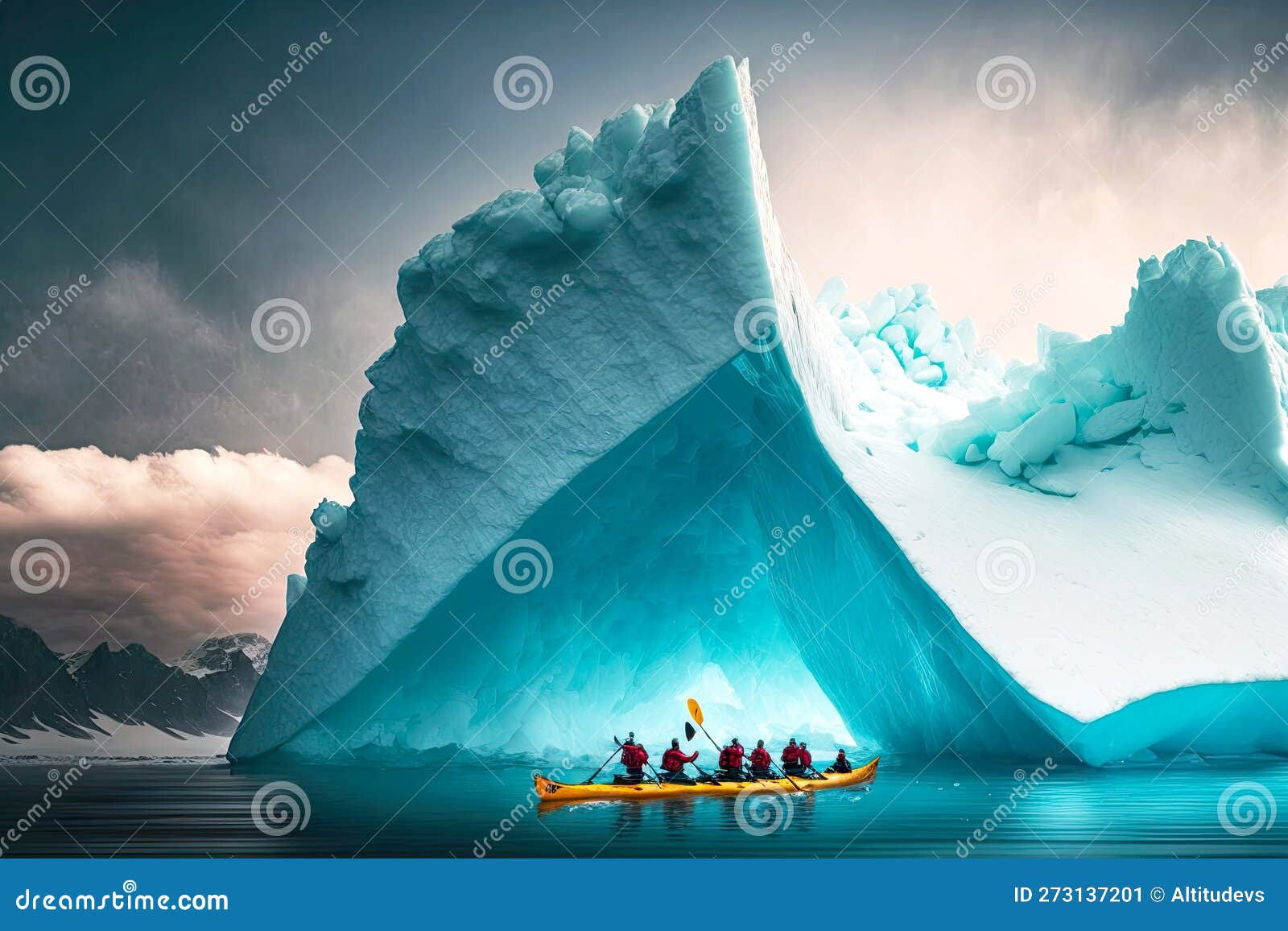 Antarctica Backdrop Cartoon Background. Cute Oil Pastel Drawing Crayon ...