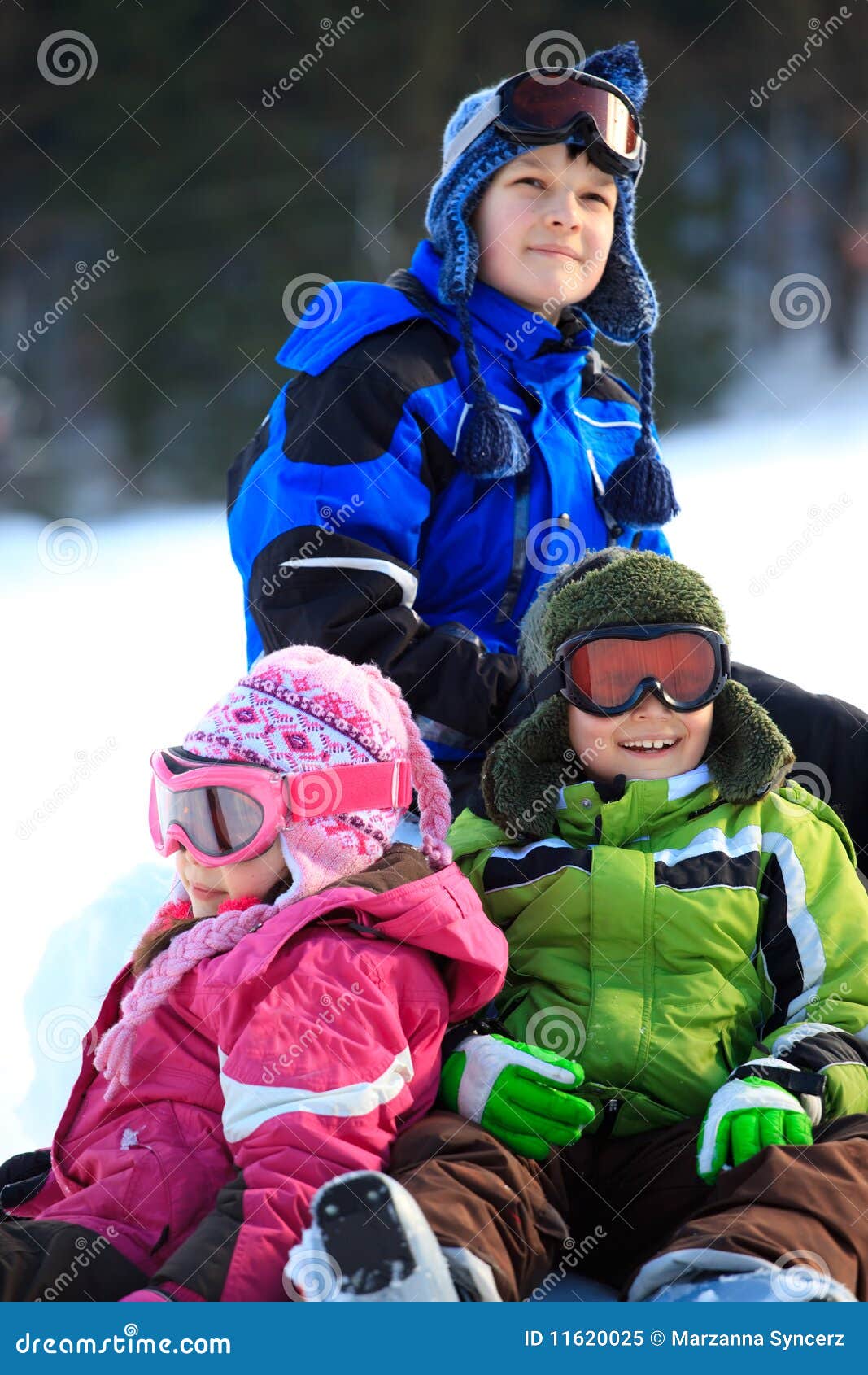 Winter kids stock image. Image of seasonal, glasses, brothers - 11620025