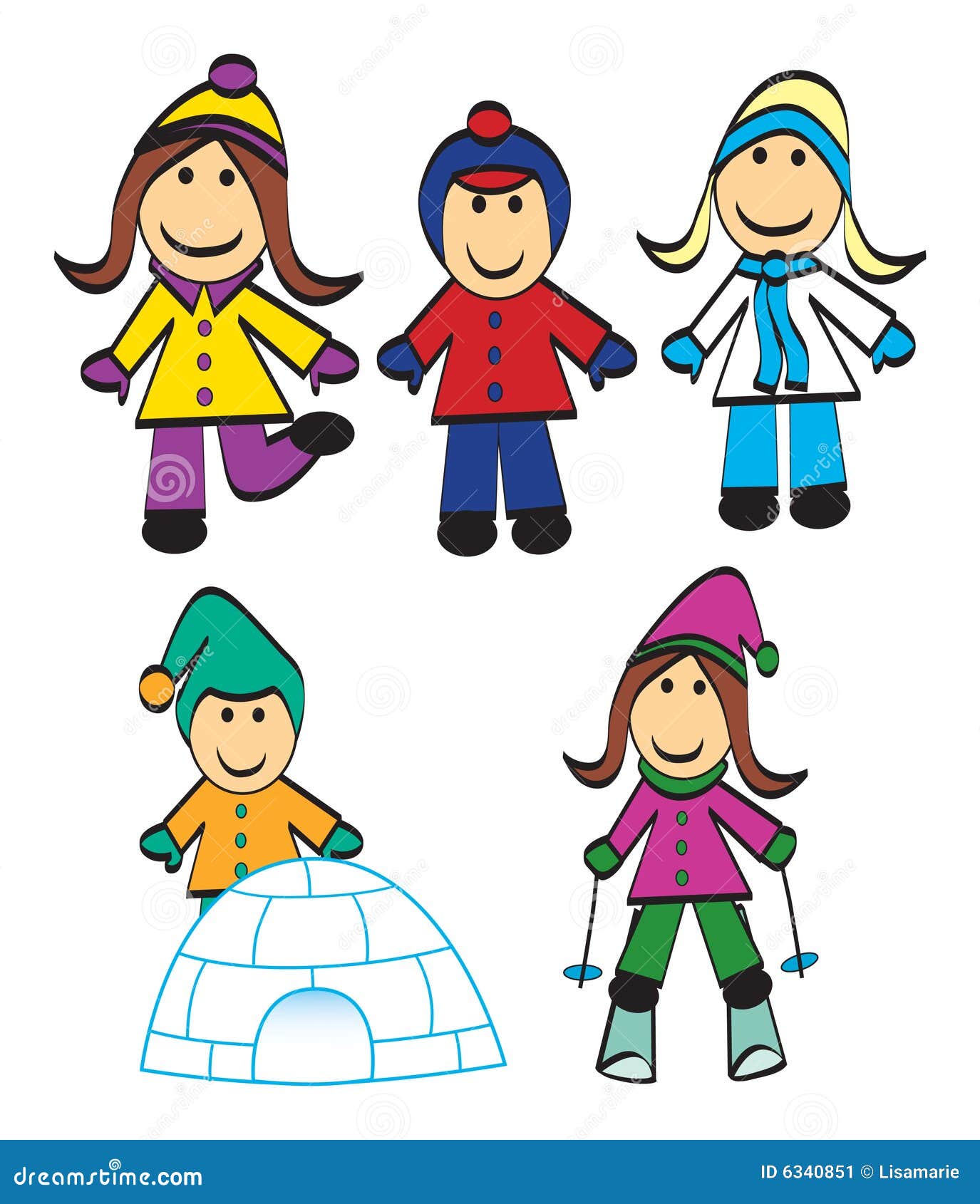 Winter-Kind-Spielen vektor abbildung. Illustration von schal - 6340851