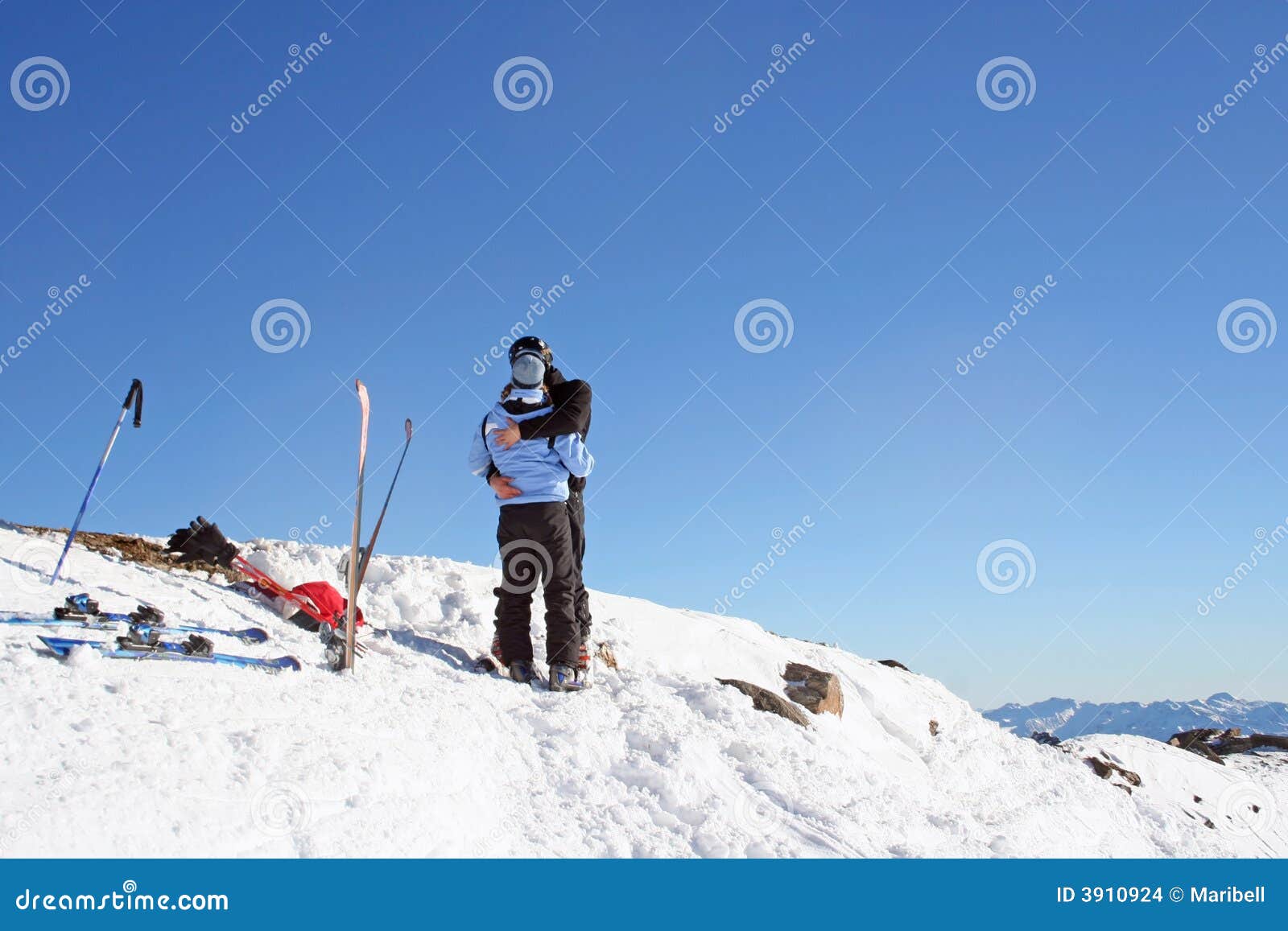 Winter kiss stock photo. Image of romance, home, roofs - 3910924