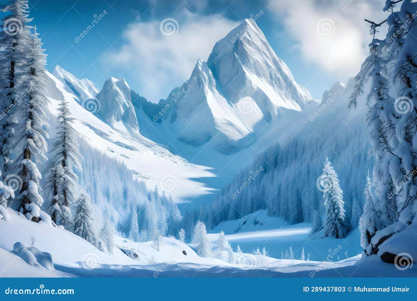 WINTER LAND SCAPE GENERATED by AI TOOL Stock Illustration ...