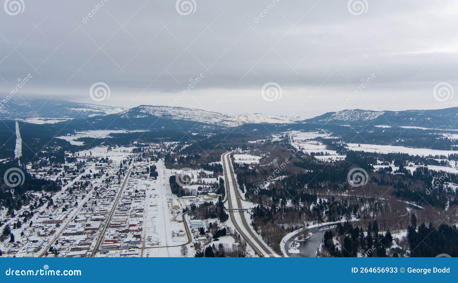 Winter Landscape Above Roslyn, Washington in December of 2022 Stock ...