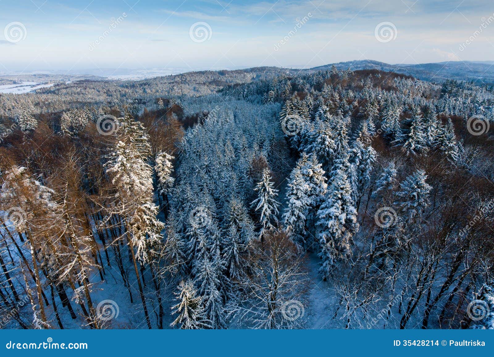 Winter Landscape from Above Stock Photo - Image of outdoor, scene: 35428214