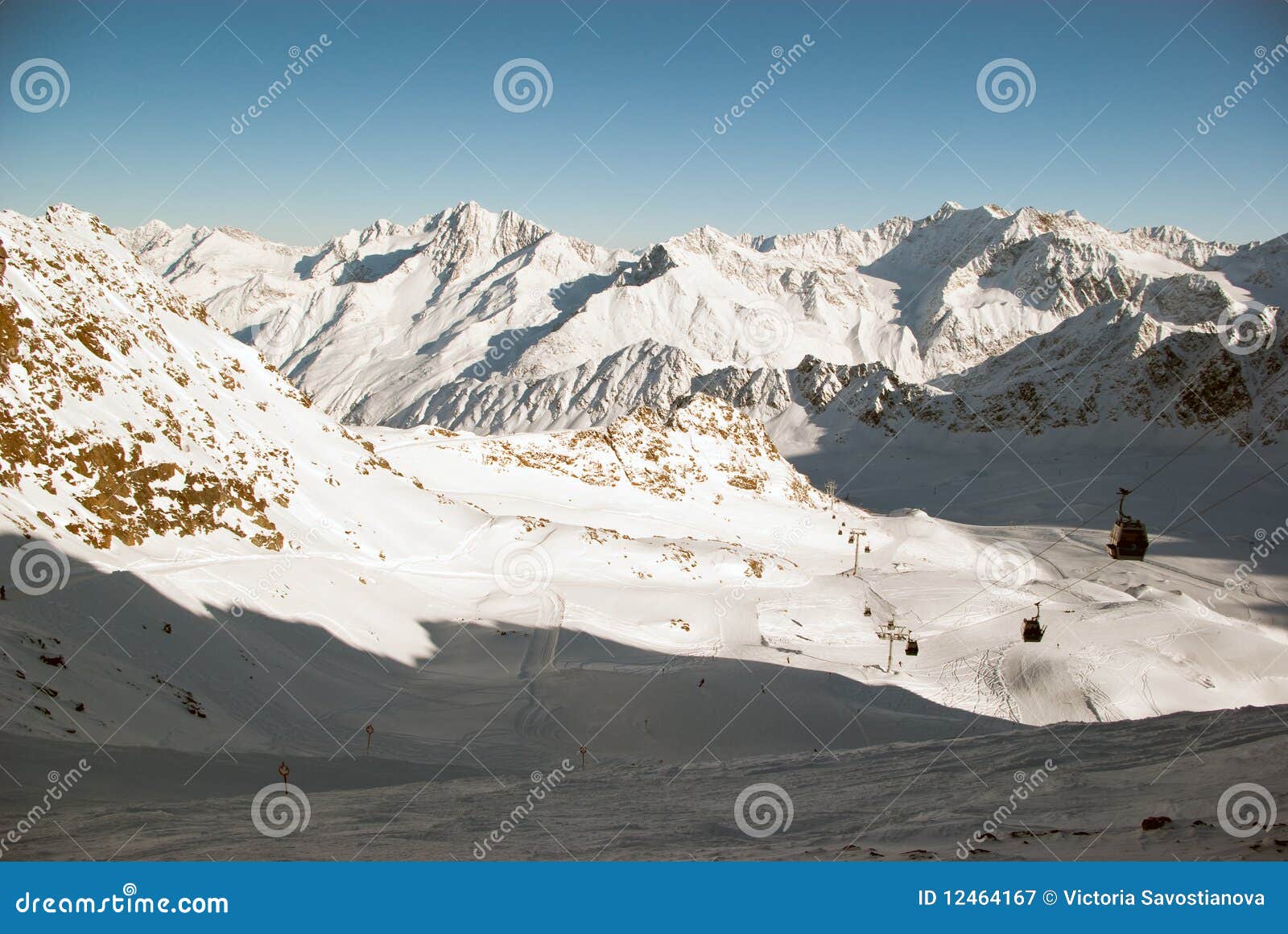 Winter landscape in Alps stock image. Image of trace - 12464167