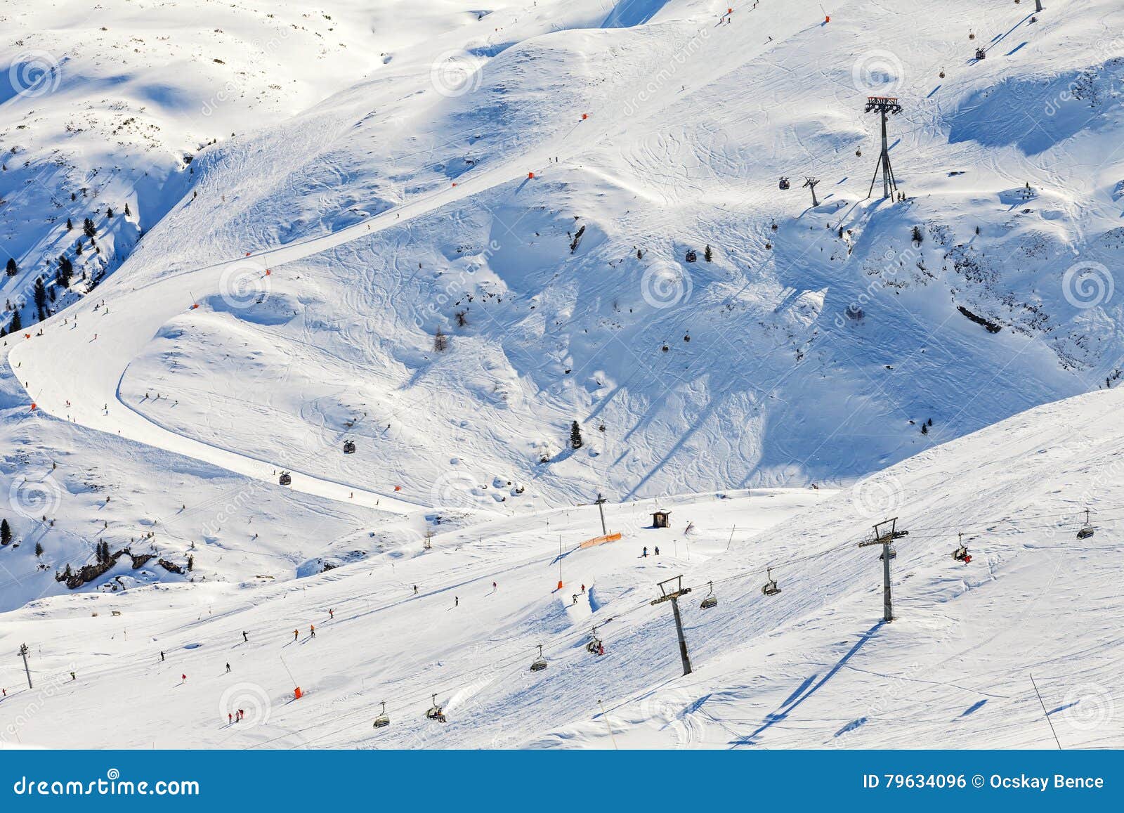 Winter landscape in Alps stock photo. Image of lift, scenery - 79634096