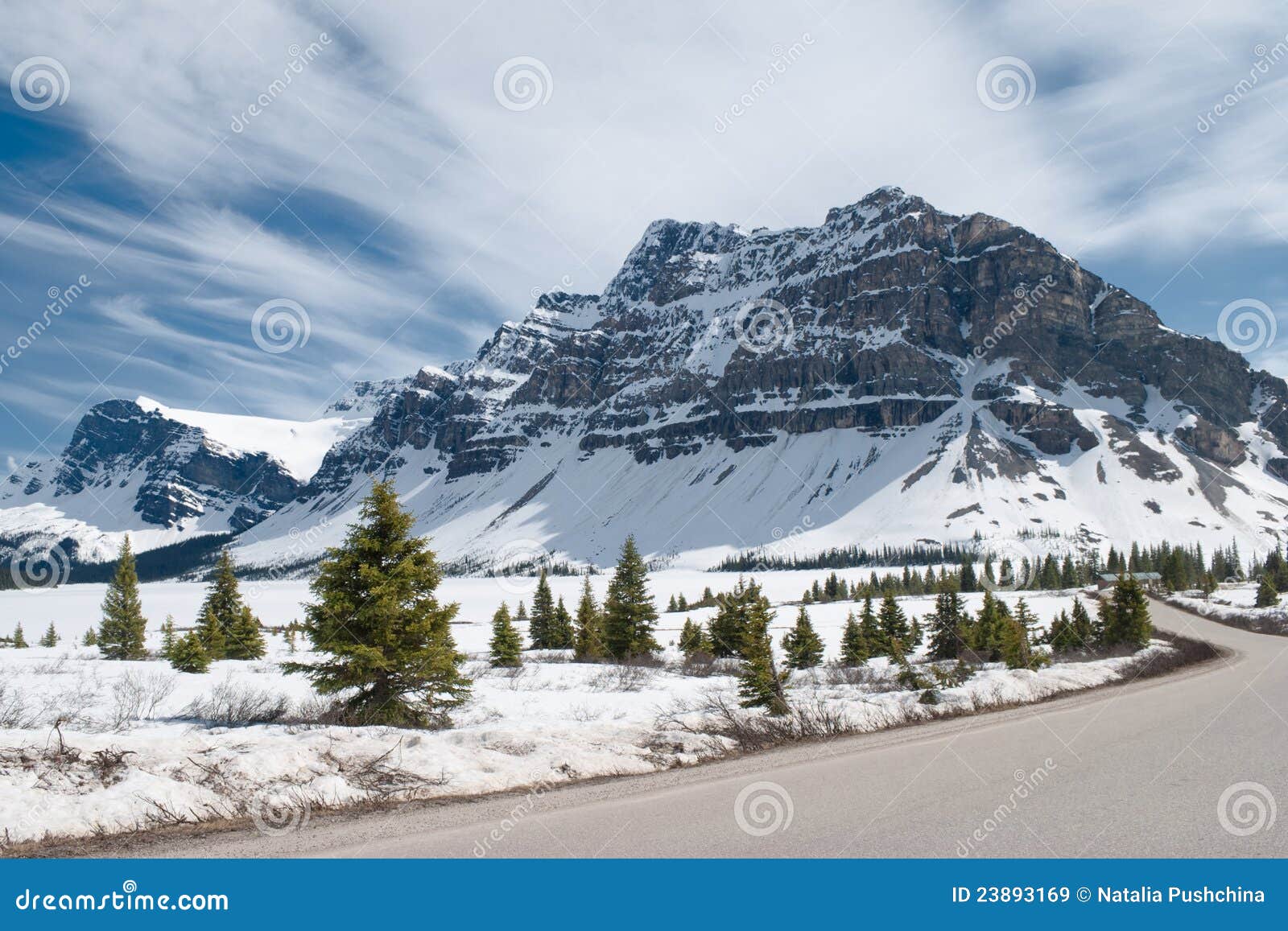 Winter Landscape. Canadian Rocky Mountains. Stock Image - Image of ...